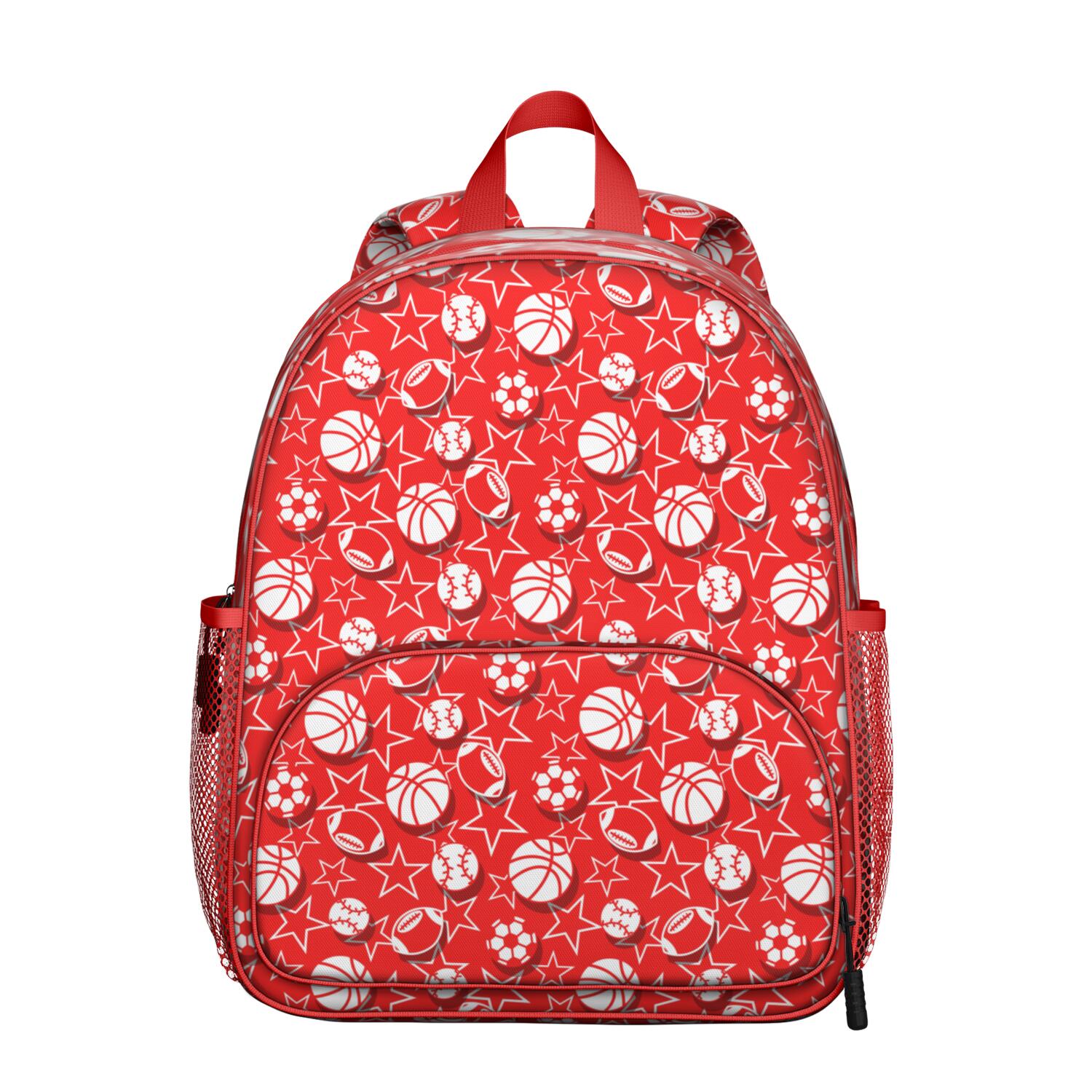 Sports-Themed Students Backpack with Baseball and Softball Prints ...