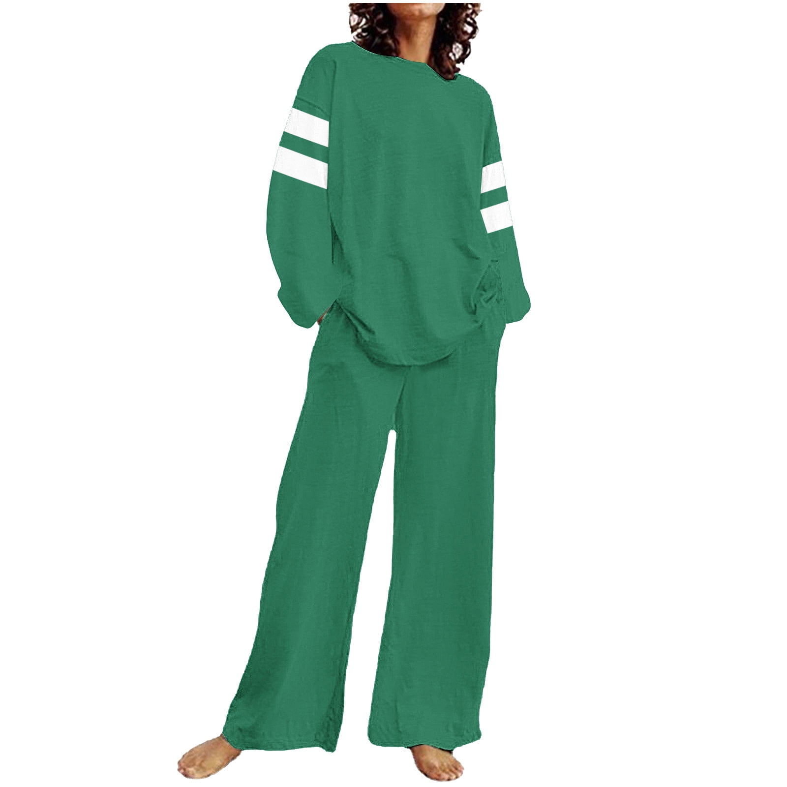 Sports Tracksuit Set 2 Piece Outfits for Women Casual Long Sleeve ...