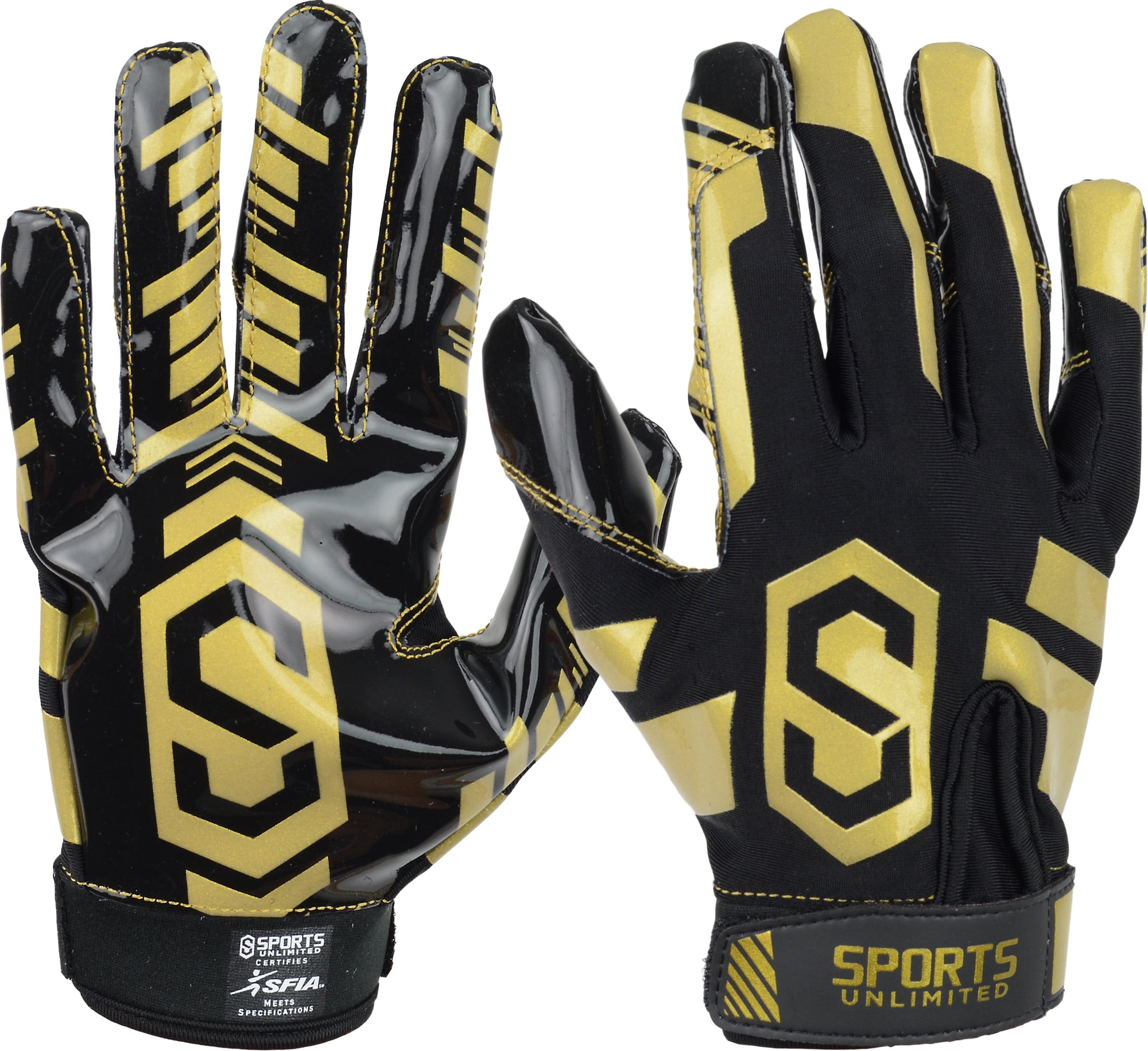 Sports Unlimited Adult Receiver Football Gloves, Durable Silicone Palm ...