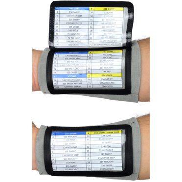 Wrist Coach X100 - Youth Playbook Wristband for Football Sports - Black ...