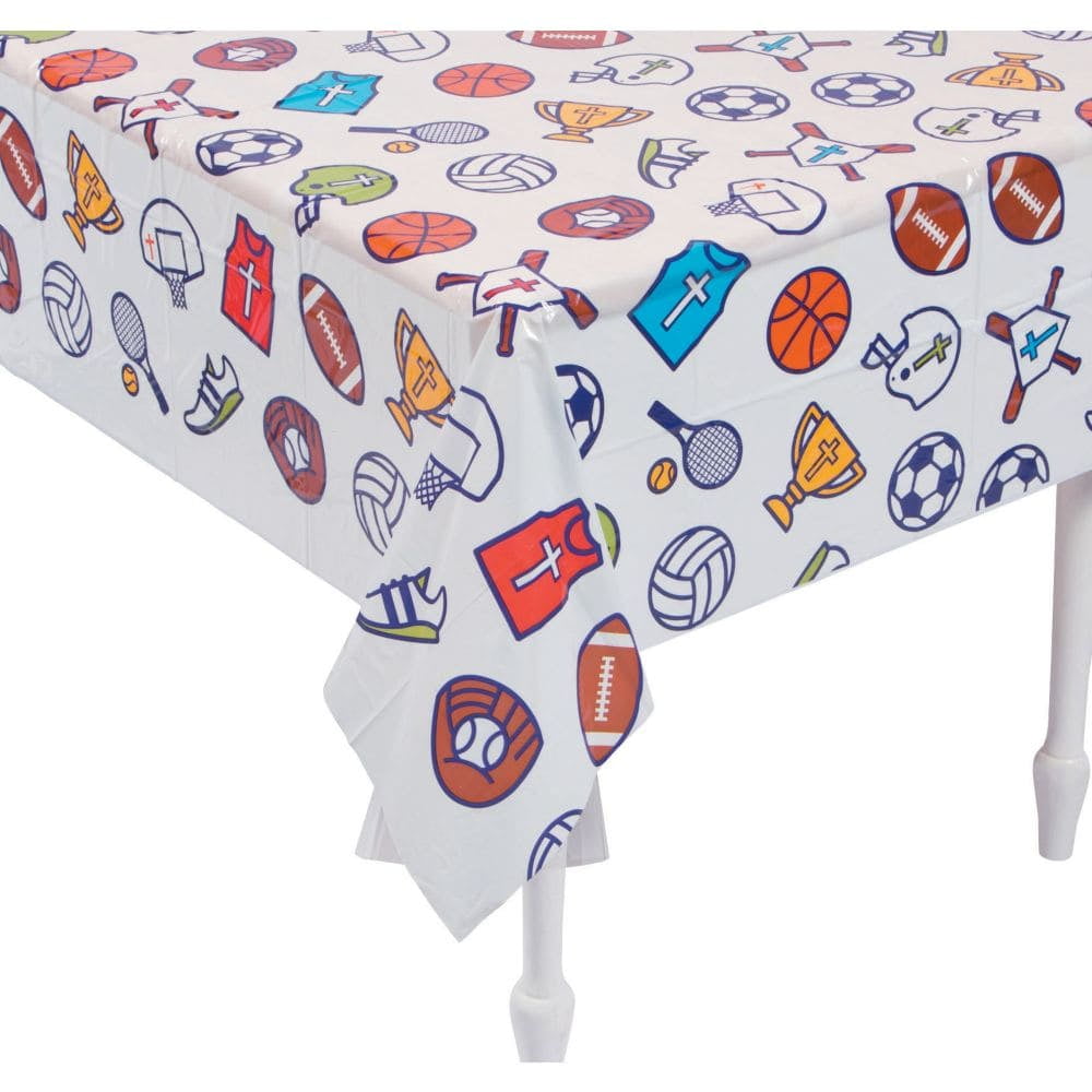 Sports Vbs Tablecover - Party Supplies - 1 Piece - Walmart Business ...