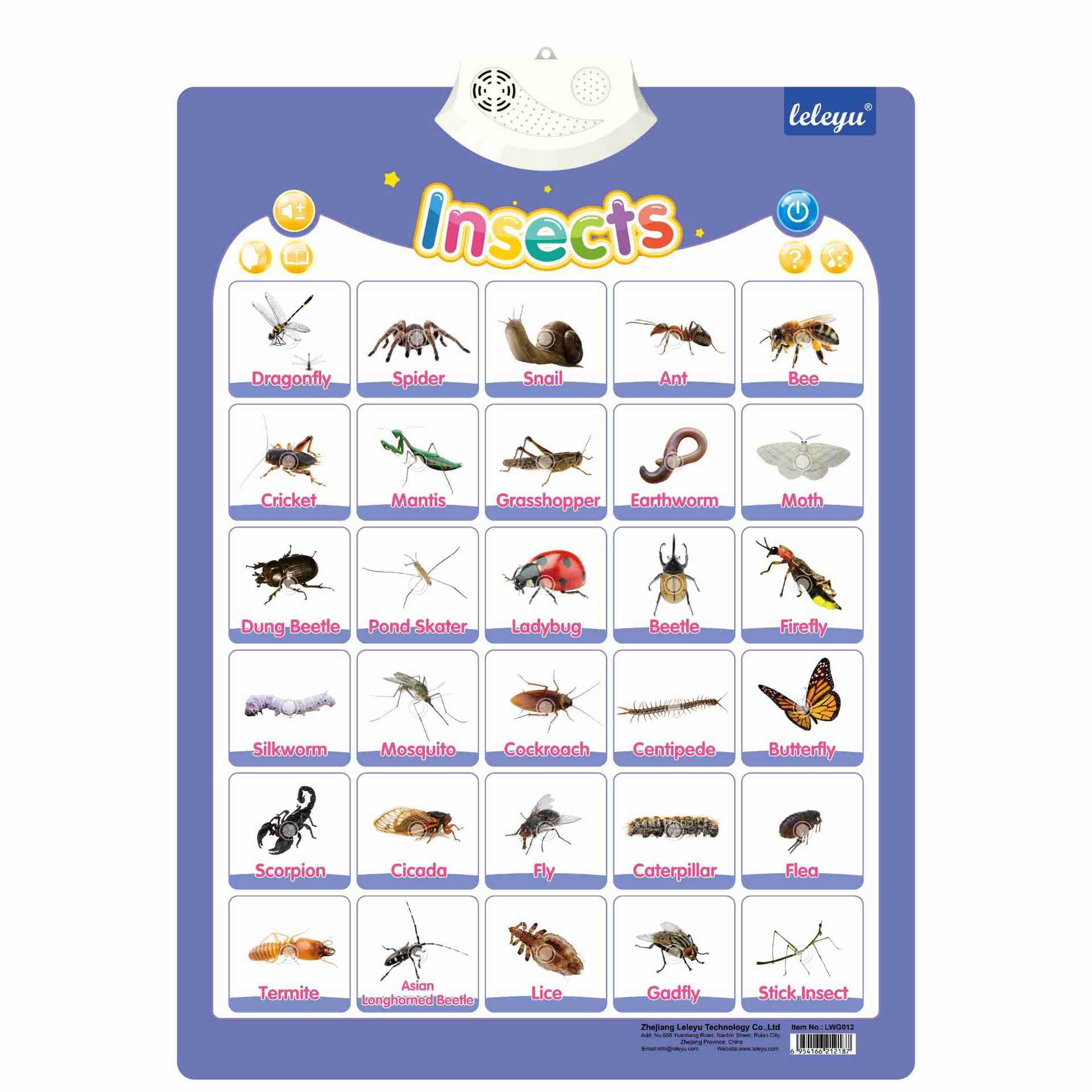 Sports Wall Chart Talking Poster Interactive Toddler Alphabet Learning ...