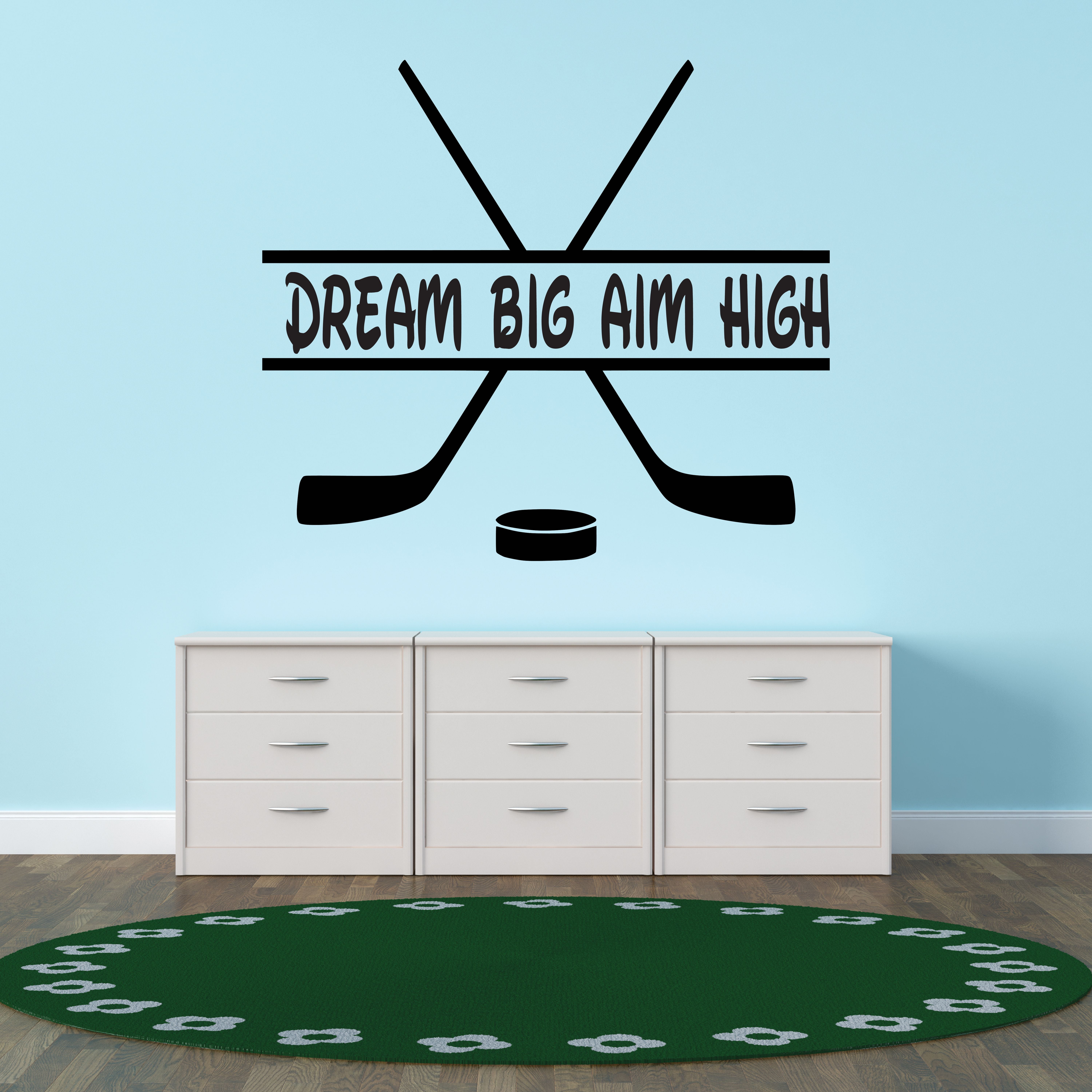 Sports Wall Decals for Boy's Bedroom - Crossed Golf Clubs Stick Wall ...
