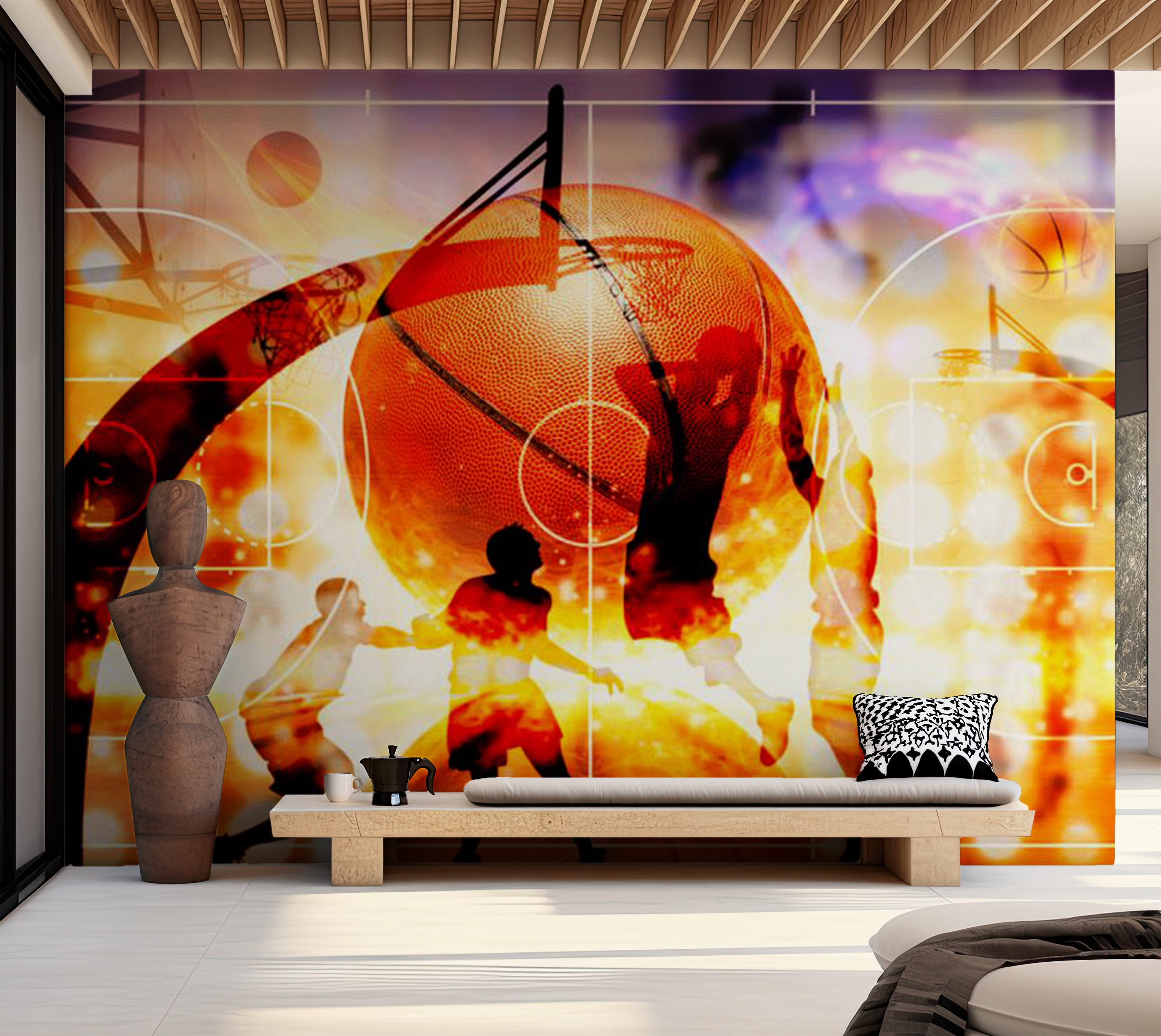 Sports Wallpaper Wall Mural - Basketball - Walmart.com