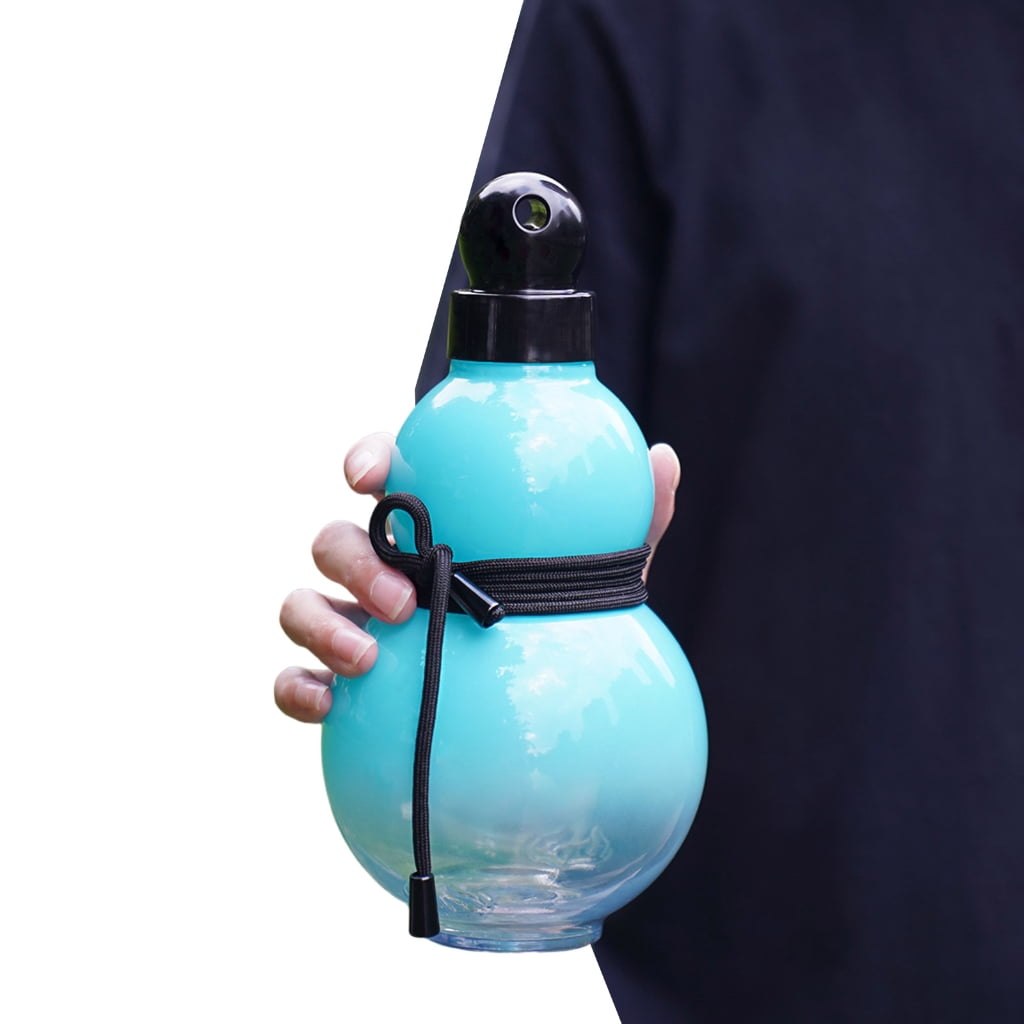 Sports Water Bottle Gym Water Bottle Gourd Shape Crossbody Water Bottle ...