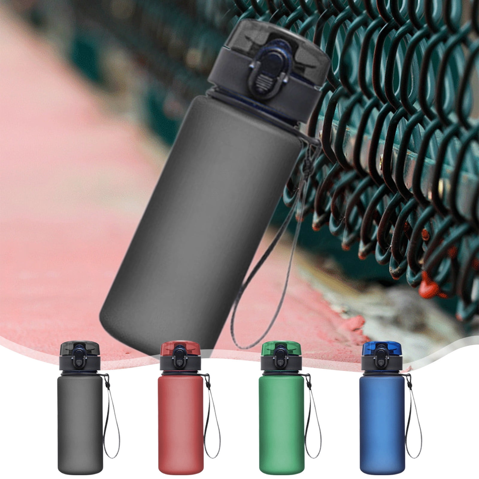 Sports Water Bottle Leakproof Gym Cup, Ergonomic Handle Plastic Fitness ...