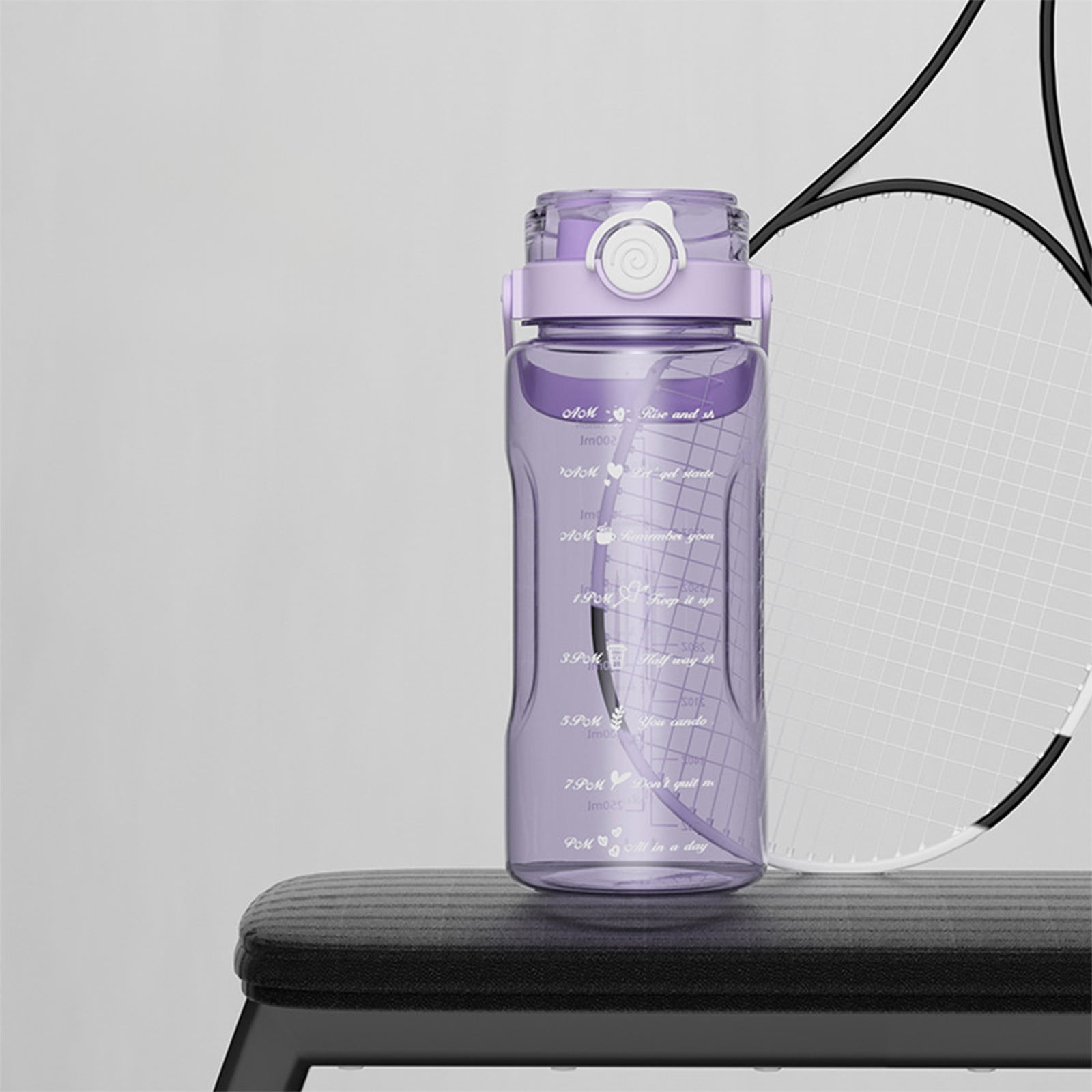 Sports Water Bottle with Straw, 1500ml Large Capacity Kettle, High-Temperature Proof Outdoor ...