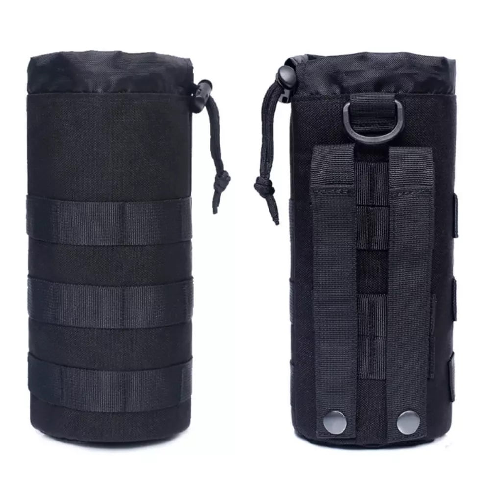 Sports Water Bottles Pouch Bag Drawstring Molle Water Bottle Holder Travel Mesh Water Bottle Bag ...