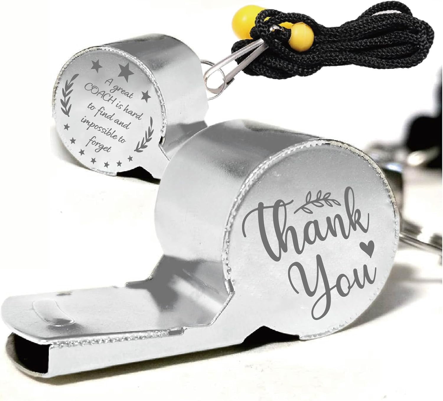 Sports Whistles with Lanyard Stainless Steel Whistle Loud Crisp Sound ...