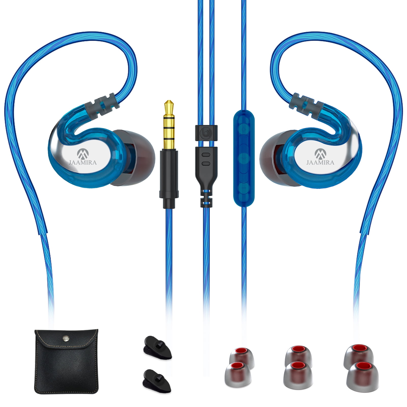 Sports Wired Earbuds in-Ear Earphones with Microphone &Volume Control ...