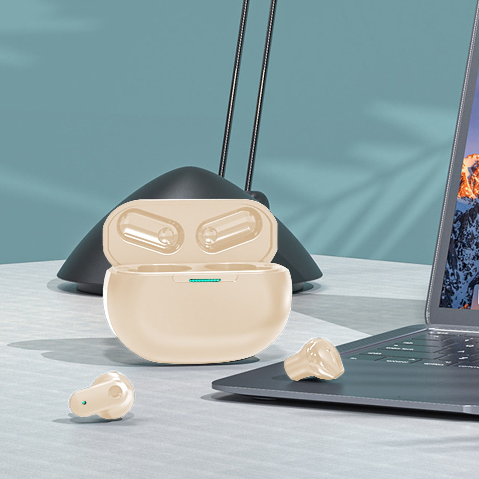 Sports Wireless Headphones Bluetooth Earbuds,Semi In Ear Earphones With ...