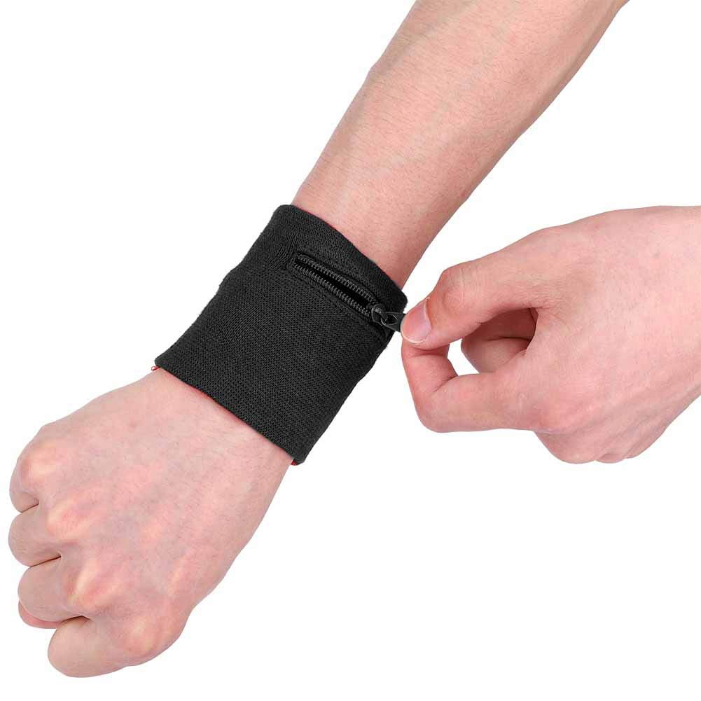 Sports Wristband, Zipper Workout Wallet Gym Wrist Bag Breathable Pocket ...