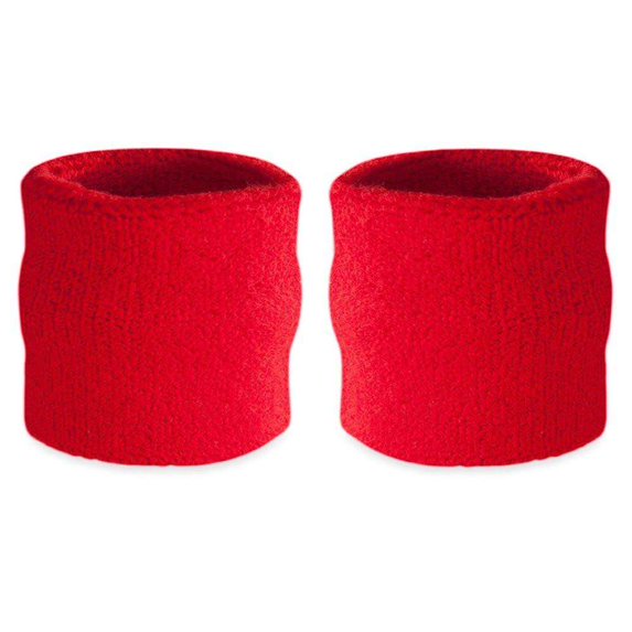 Suddora Athletic Cotton Wristbands Pair in Solid Red - Perfect for ...