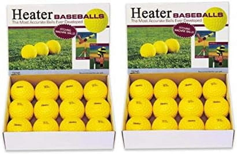 Sports Yellow Dimpled Baseballs - 2 Dozen, Polyurethane Material, Optic ...