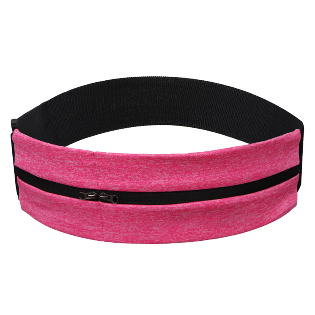 Sports stretch waist bag, double zipper pocket waist bag, waterproof ...