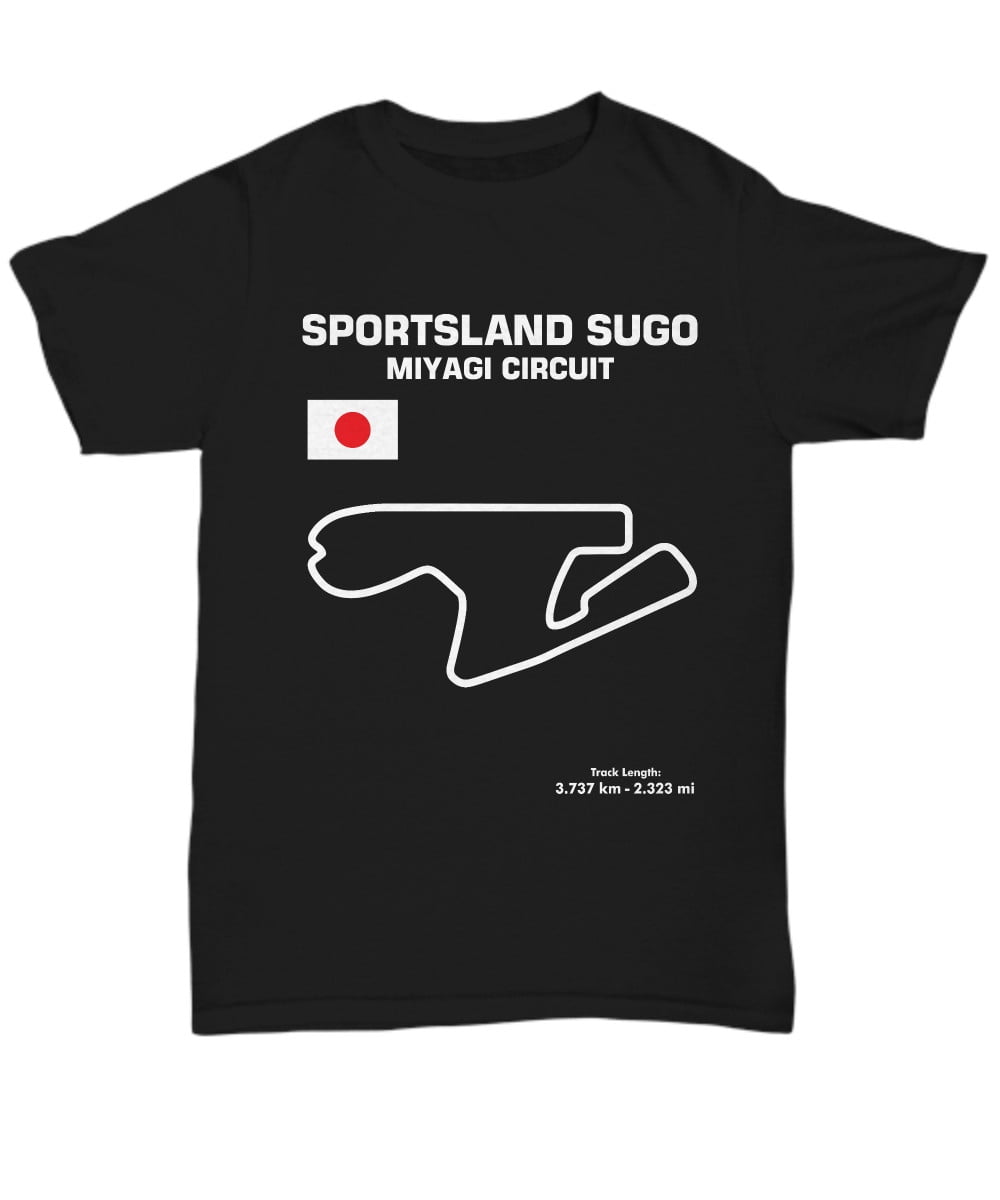 Sportsland Sugo Circuit Japan Race Track Outline Series - Unisex Tee ...