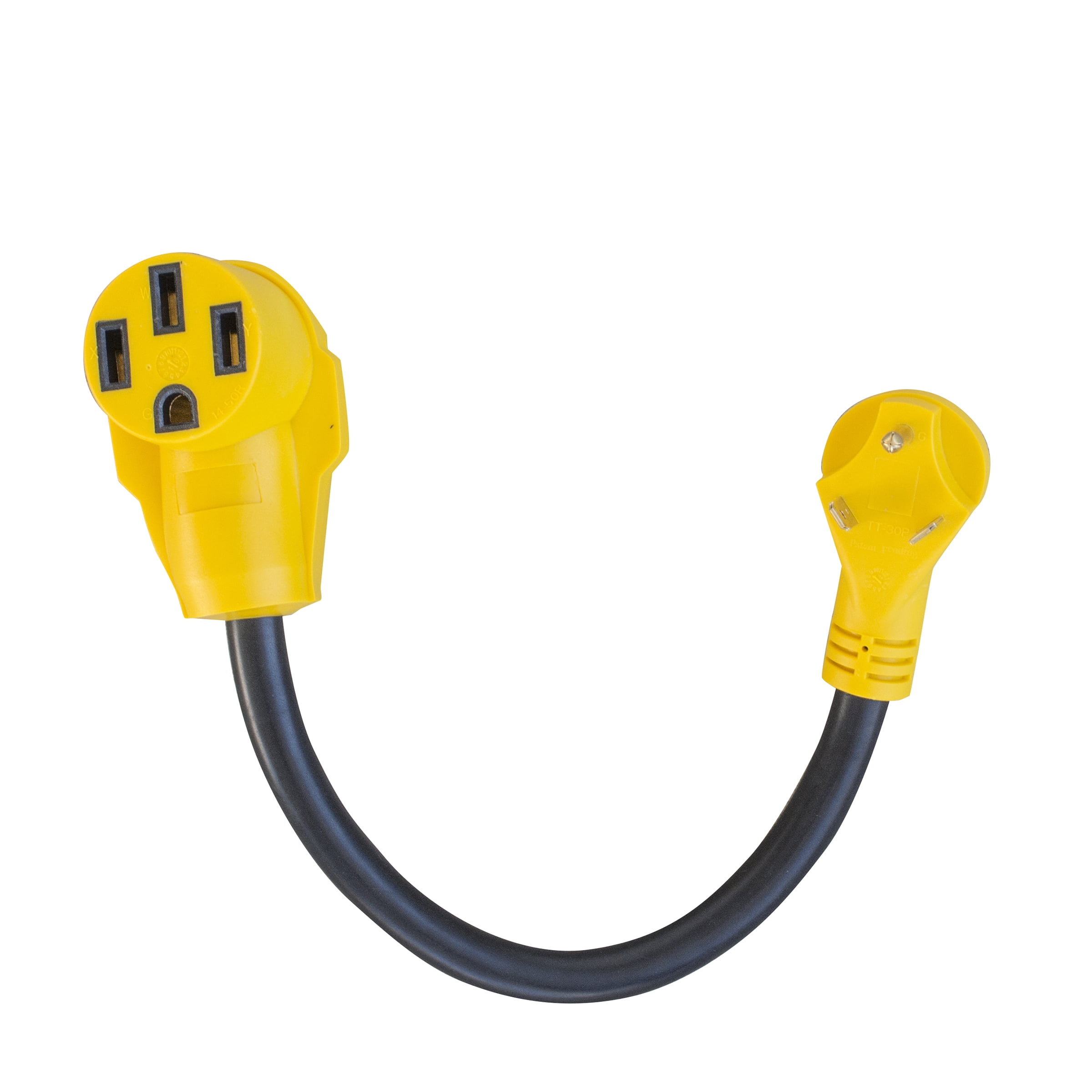 Sportsman Series 18 in. 125 Volt 30 Amp Male to 50 Amp Female Dog-bone ...