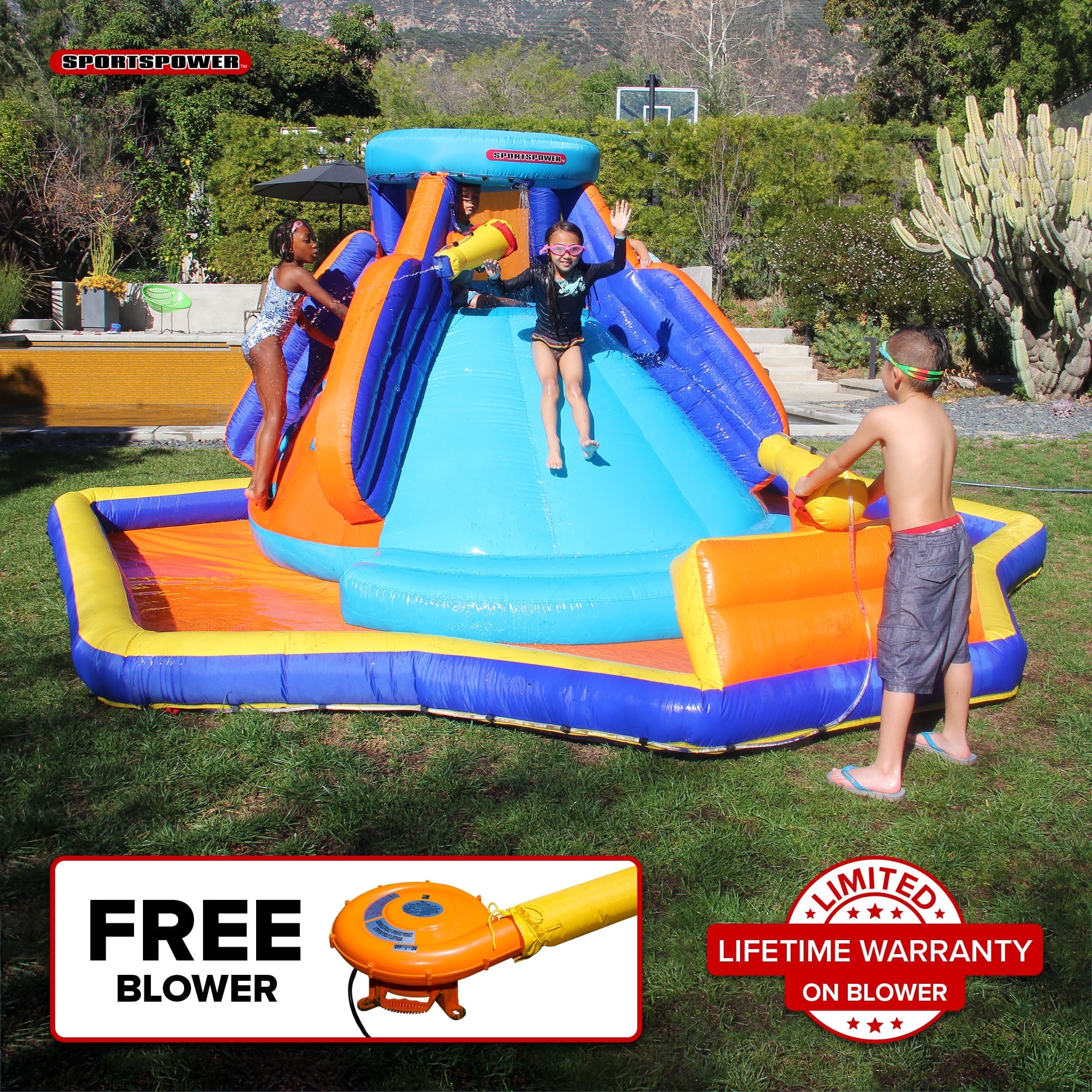 Free Shipping! Sportspower Battle Ridge 13.8' Inflatable Water Slide ...