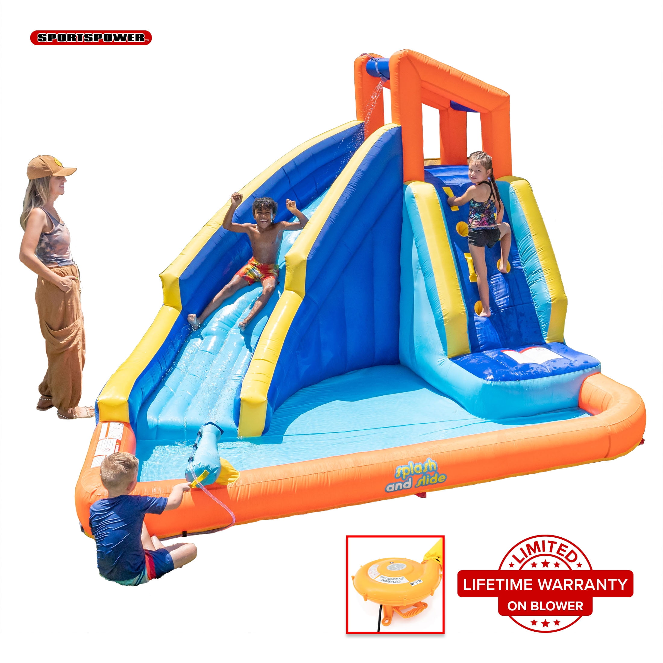 Sportspower Big Wave II Inflatable Water Slide with Lifetime Warranty ...
