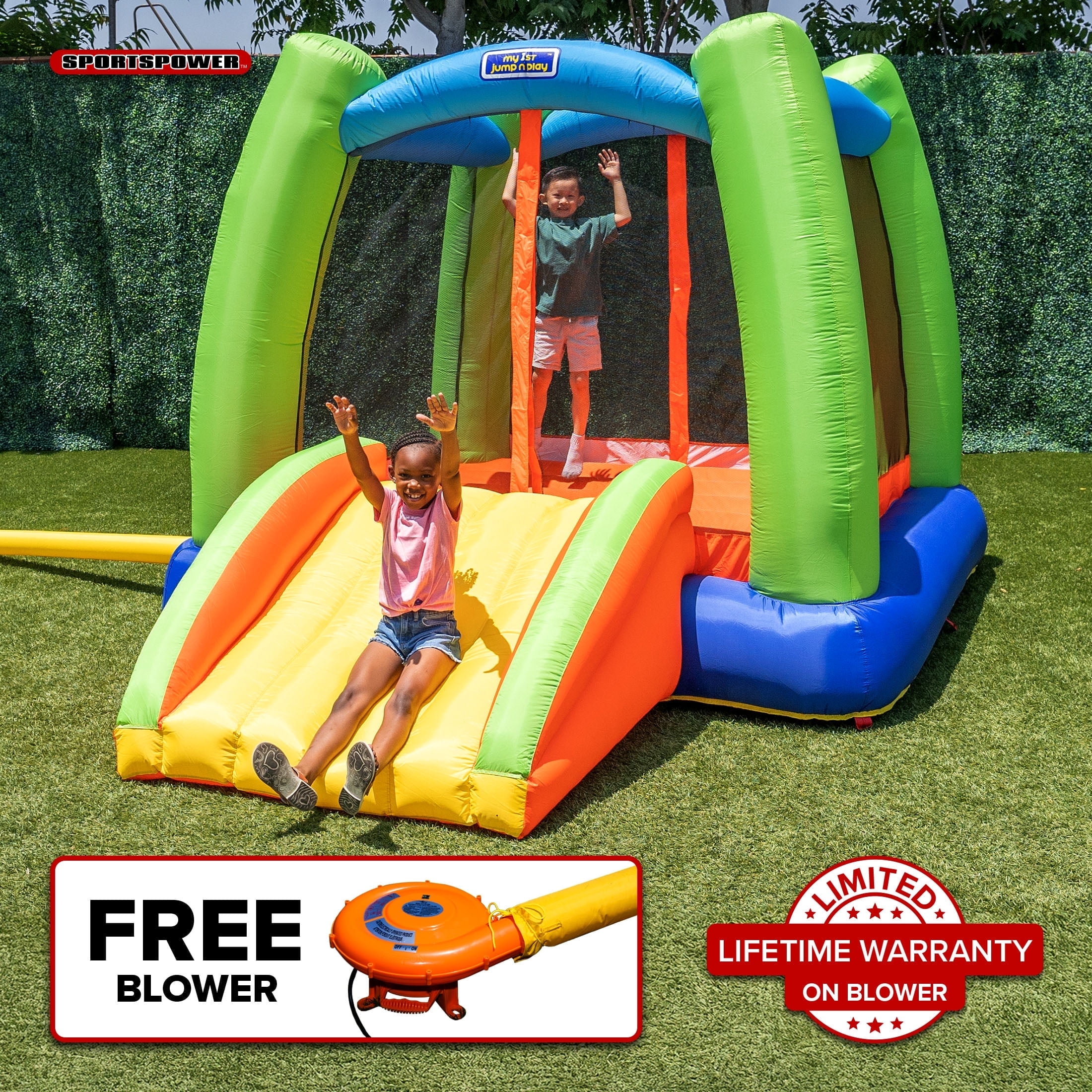 Sportspower My 1st Jump 'n Play, 12 feet Inflatable Bounce House with ...