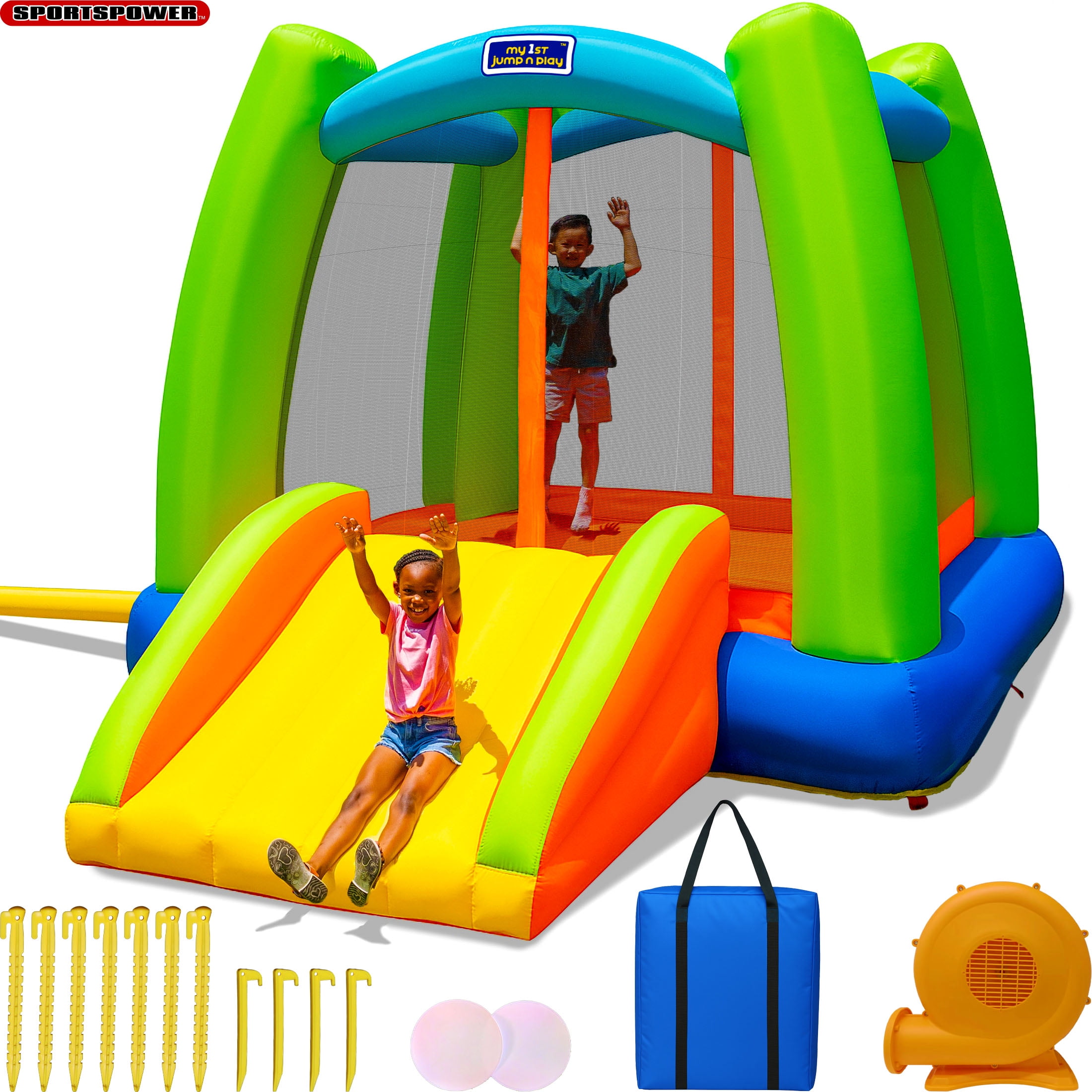 Sportspower My 1st™ Jump N Play Inflatable Bounce House with Slide ...