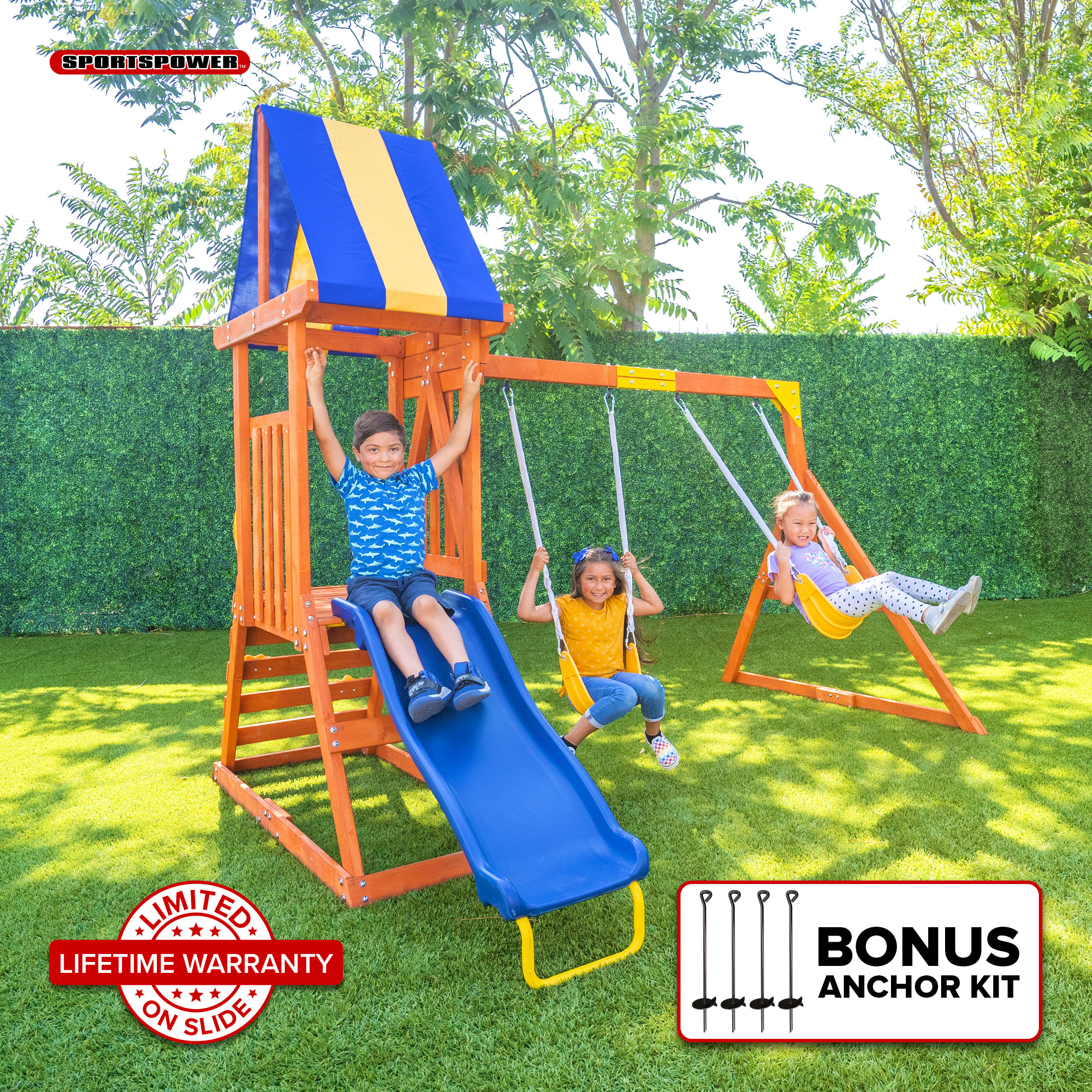 Swing-N-Slide 5 Foot Olympus Wave Slide with Lifetime Warranty, Green ...