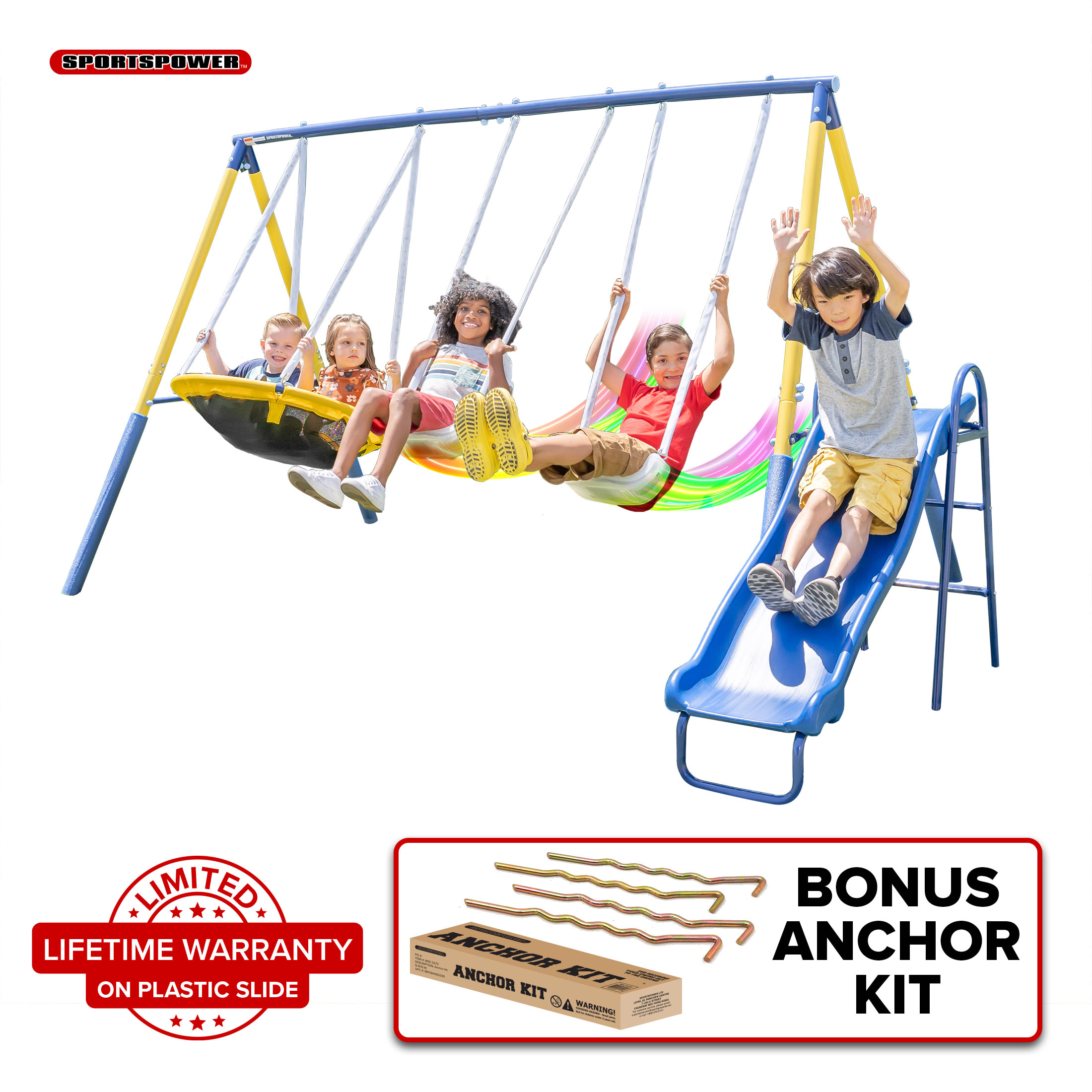 Swing-N-Slide 5 Foot Side Winder Slide with Lifetime Warranty, Green ...