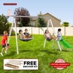 Sportspower Outdoor Super 8 Fun Metal Swing Set with 6’ Heavy Duty ...
