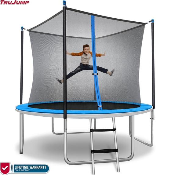 Sportspower TruJump 10' Round Trampoline with Classic Steel Enclosure ...