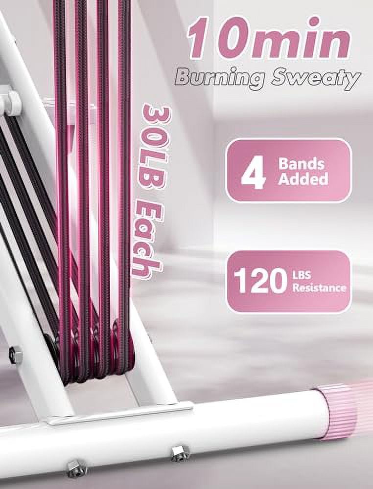 Sportsroyals Pink Squat Machine Rowing Machine for Home 2 in 1 Rower ...