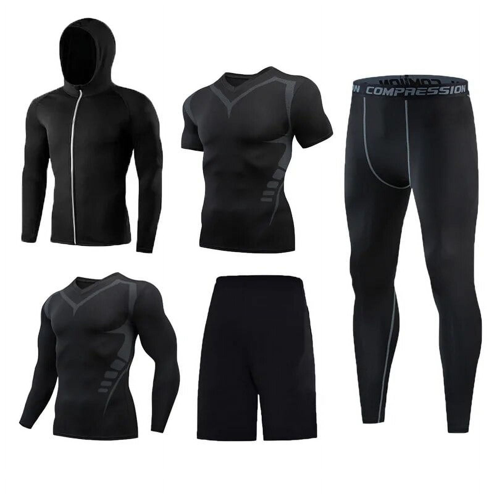 Sportswear Gym Fitness Tracksuit Men's Running Sets Compression ...