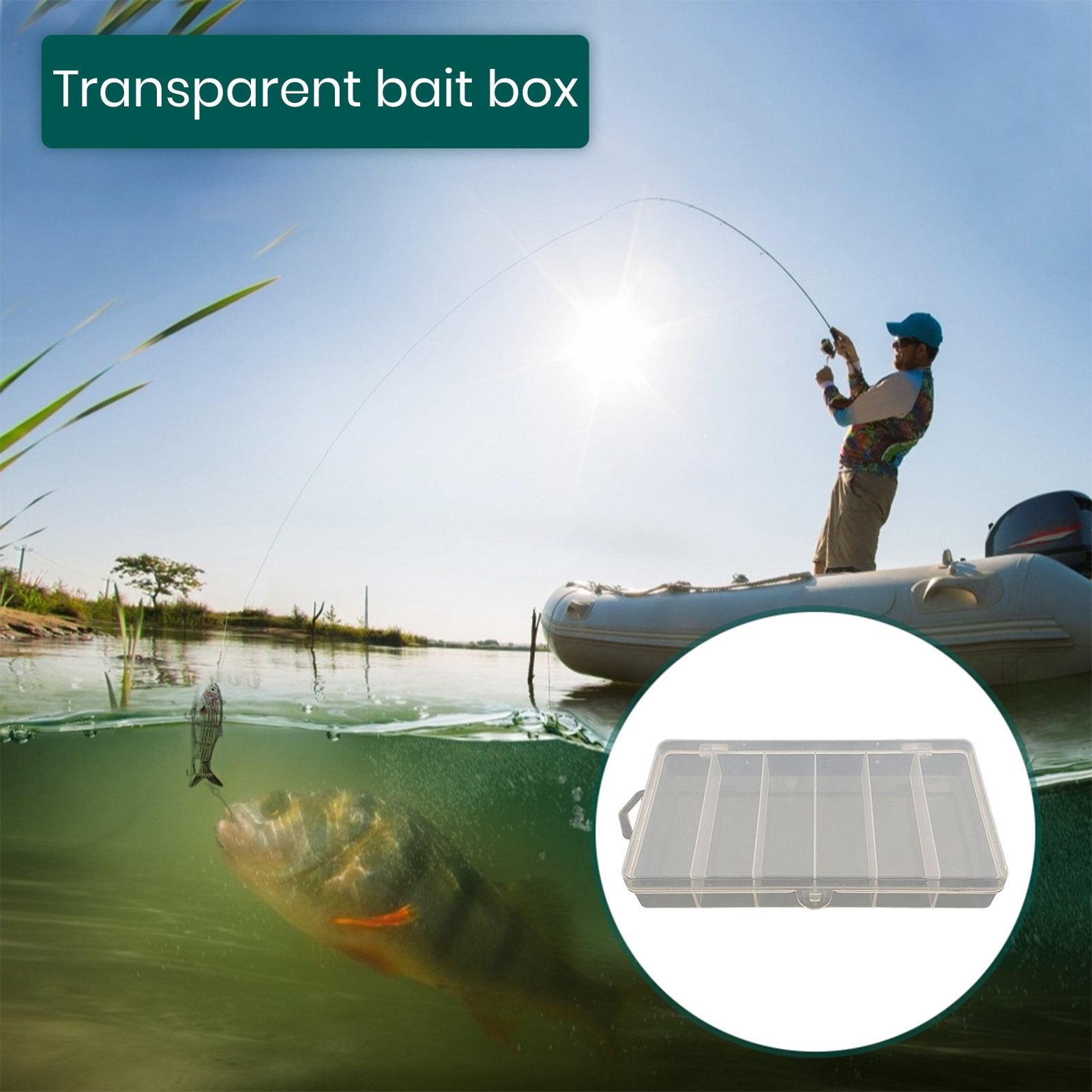 Sportteer Fishing Bait Box Hook Bait Storage Case Fishing Bait Box ...