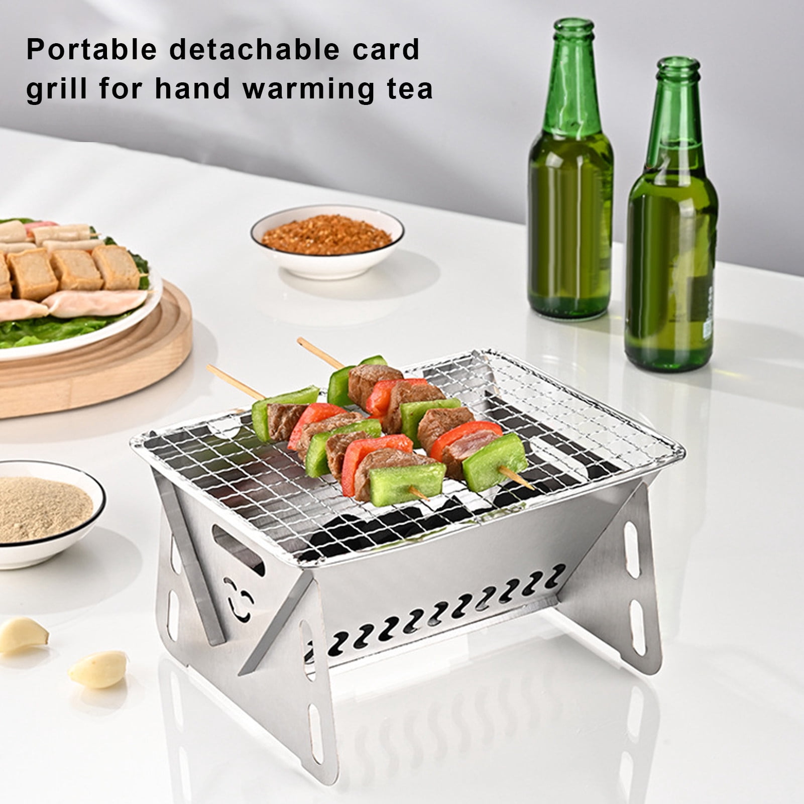 Sportteer Folding Barbecue Grill Folding Campfire Grill Portable ...