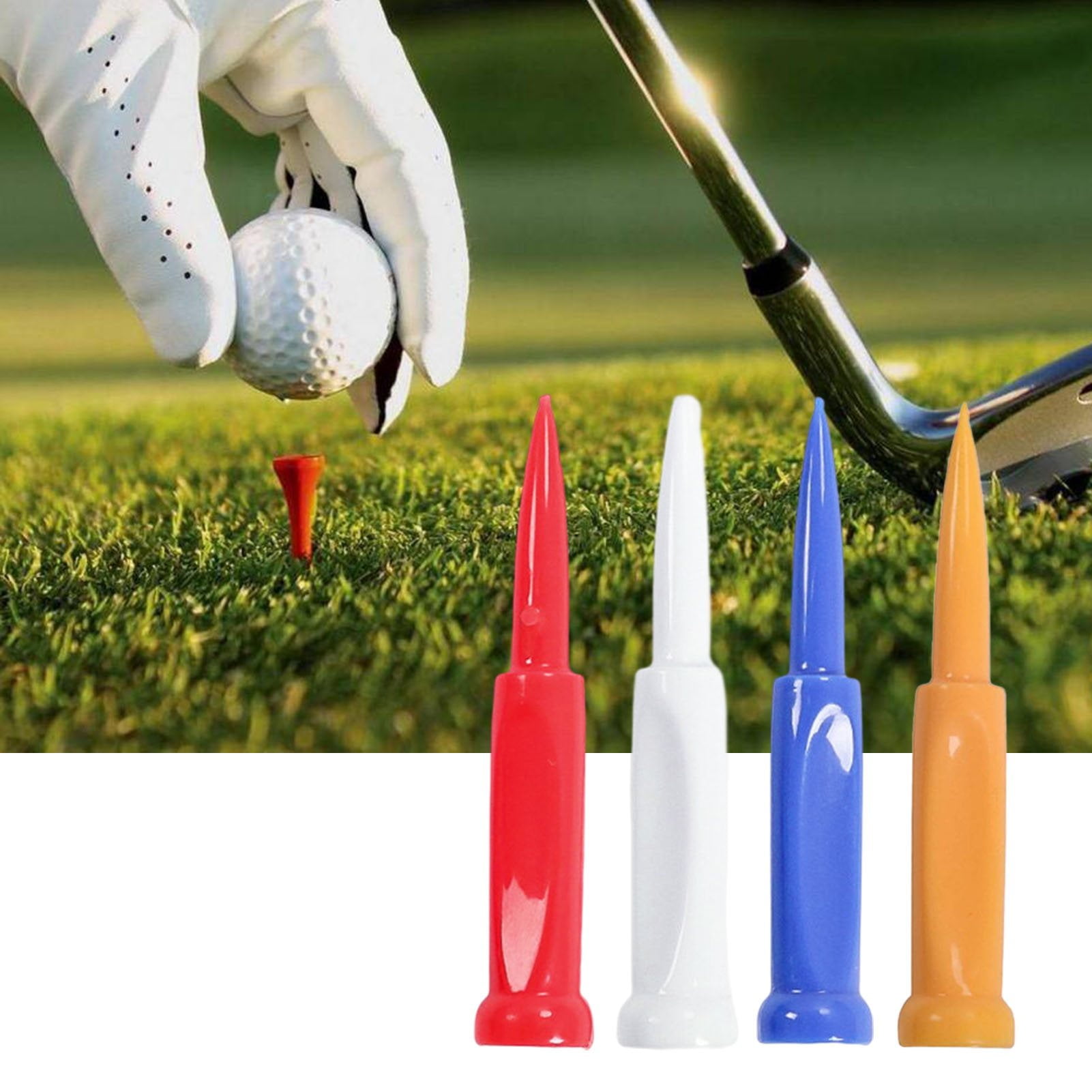 Sportteer Golf Pins Golf Ball Tees Low-Resistance Golf Practice Tee Set ...