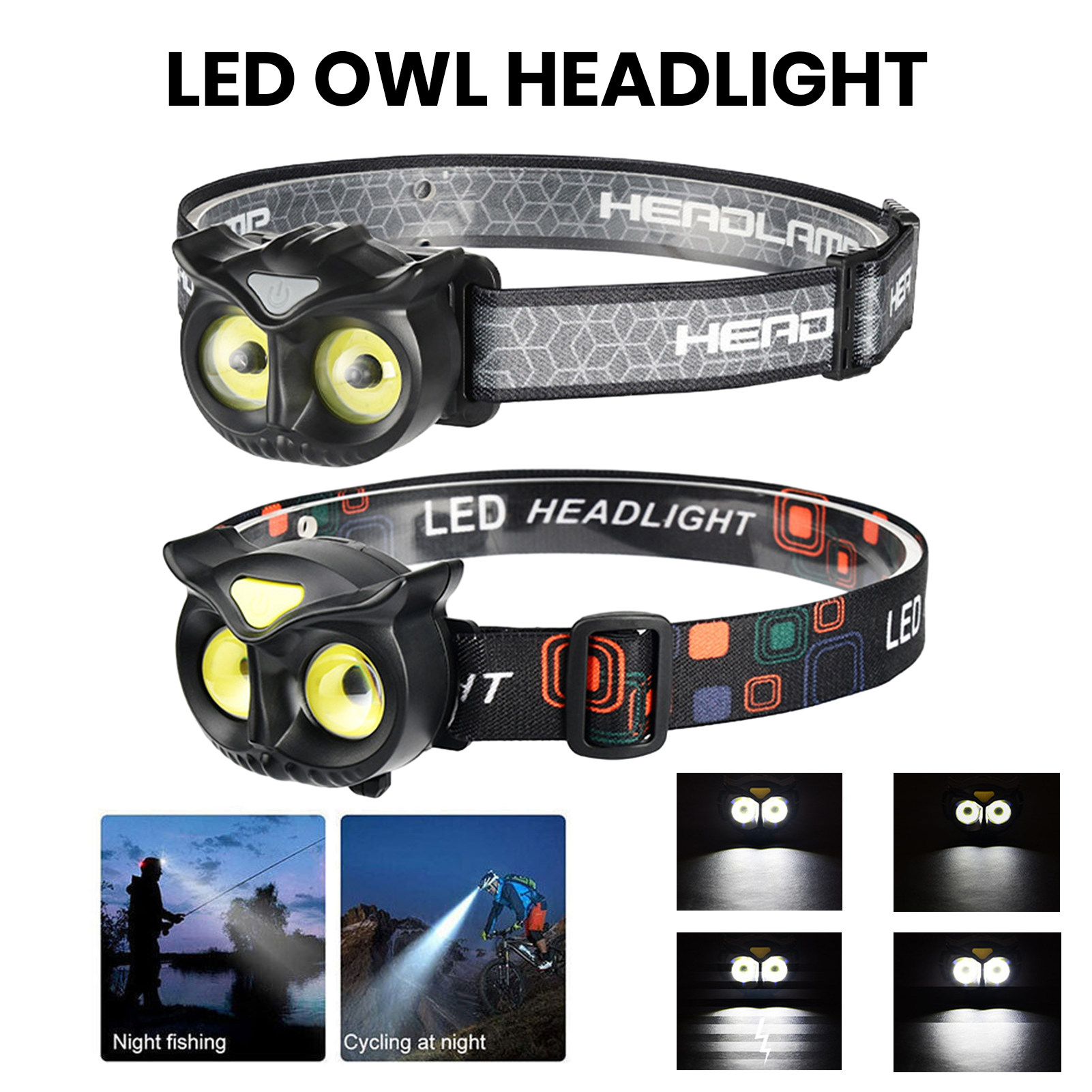 Sportteer Outdoor Headlamp Type-C Charging Headlamp LED Head Torch with ...