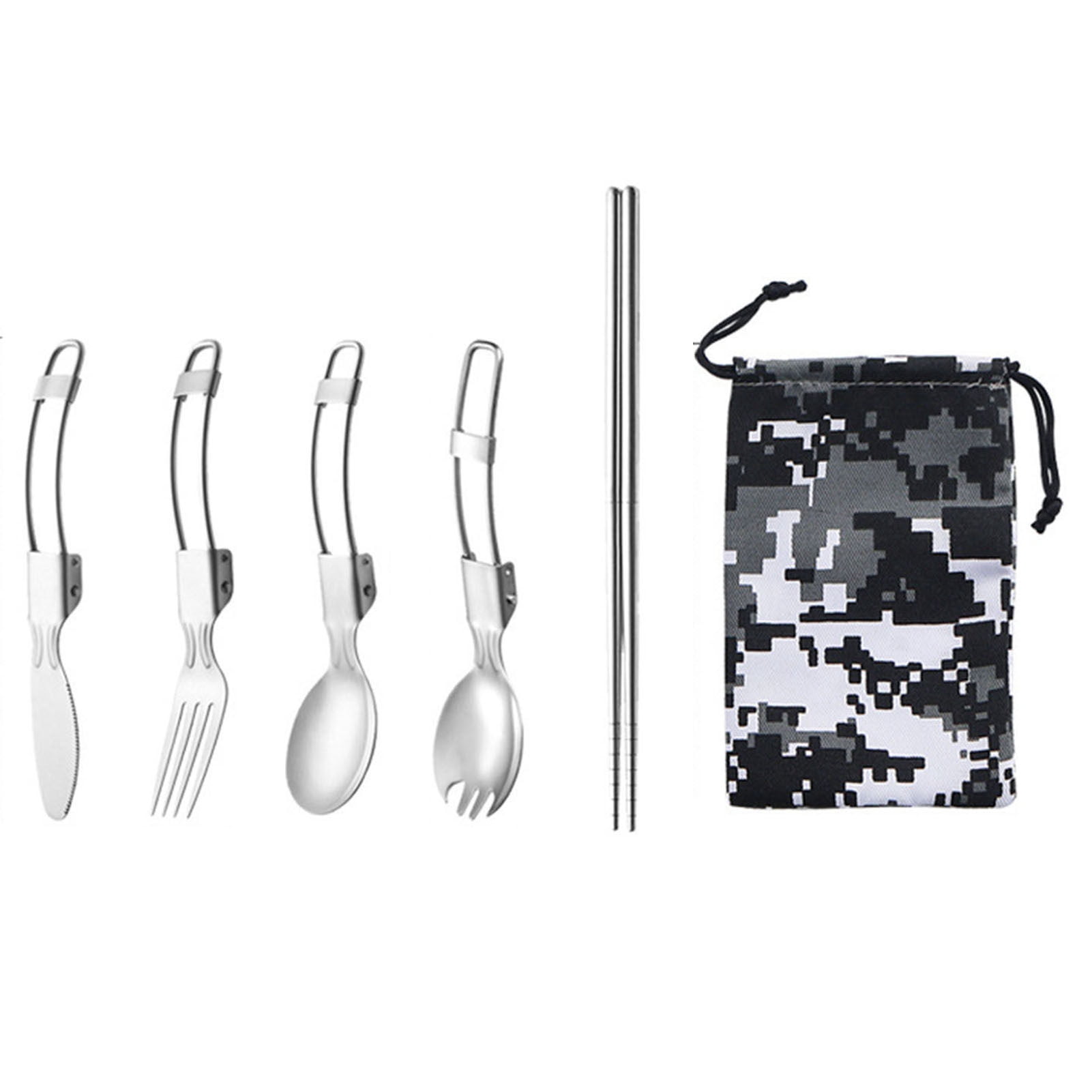 Sportteer Picnic Utensil Set Folding Cutlery Set 1 Set Camping ...