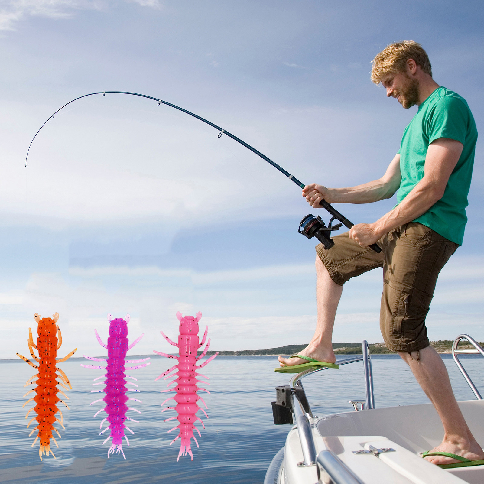 Sportteer Soft Fishing Lure Water Centipedes Lure Silicone Water ...