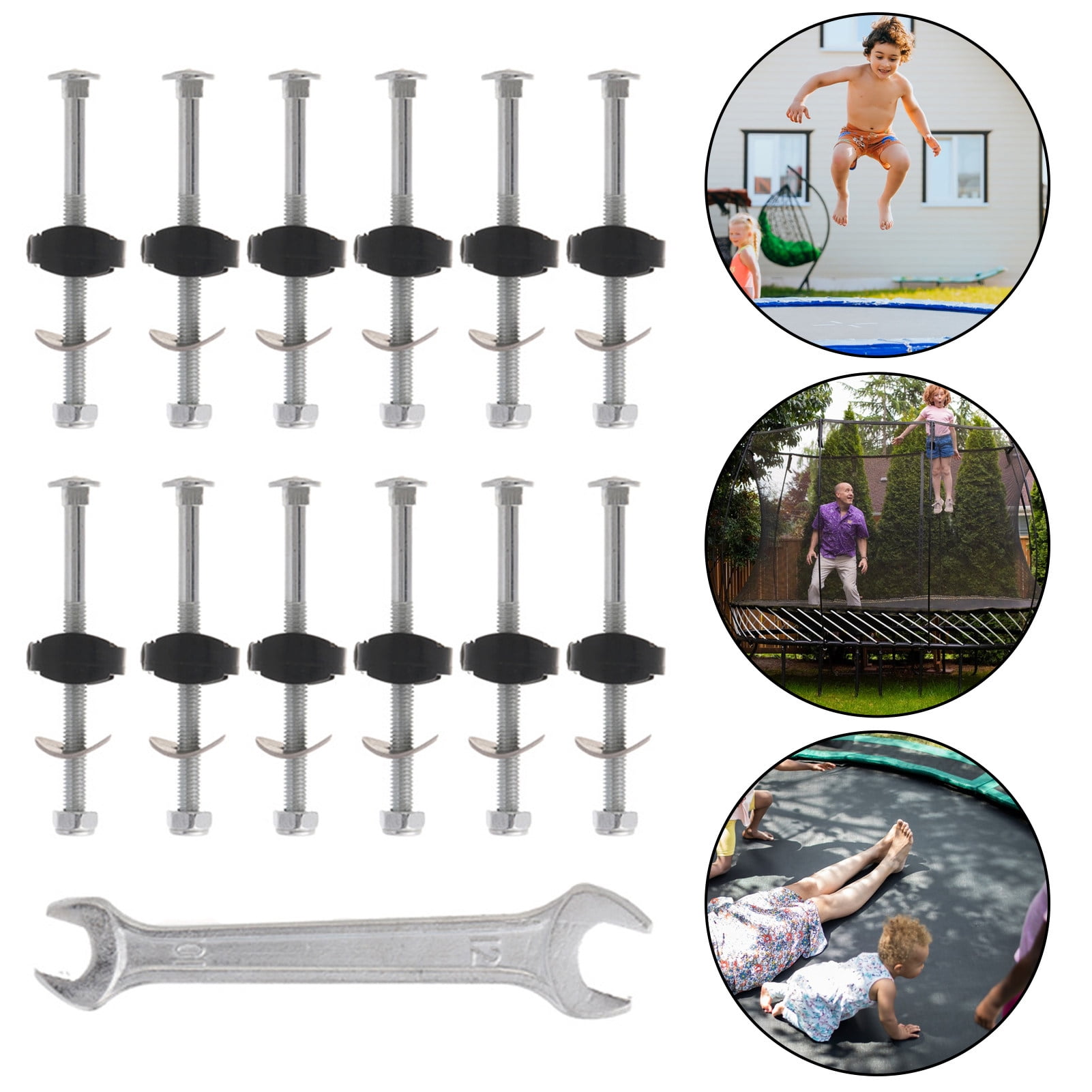 Sportteer Trampoline Screws Set Replacement Trampoline Bolts Long ...