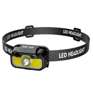 LED Rechargeable Headlamp, 150000LM Super Bright 3 Modes Headlights ...