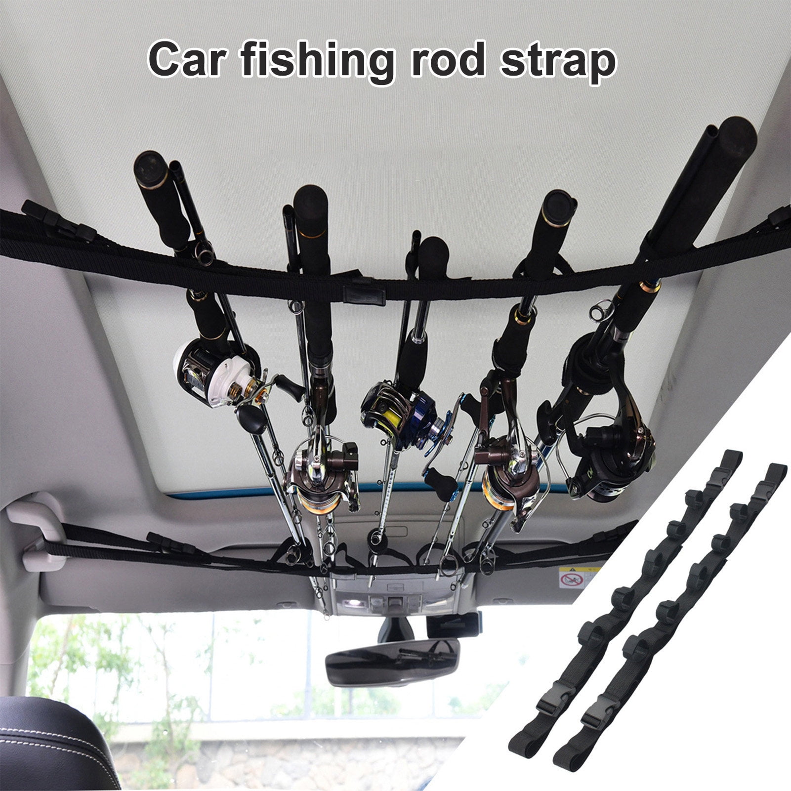 Sportteer Vehicle Fishing Rod Rack Fishing Rod Rack Holder Strap 2Pcs ...