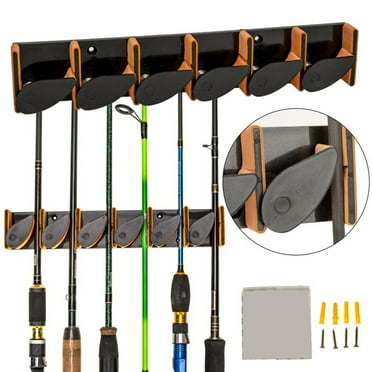 Vertical Fishing Rod Rack, Fishing Pole Holder Wall Mount Fishing Pole ...