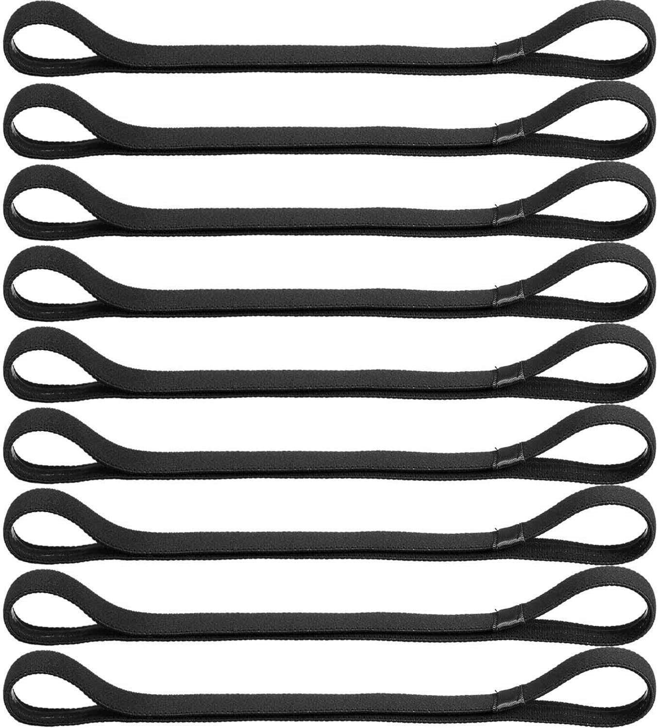 Sporty Elegance, Non Slip Thin Headband Black Elastic Skinny Stretch ...