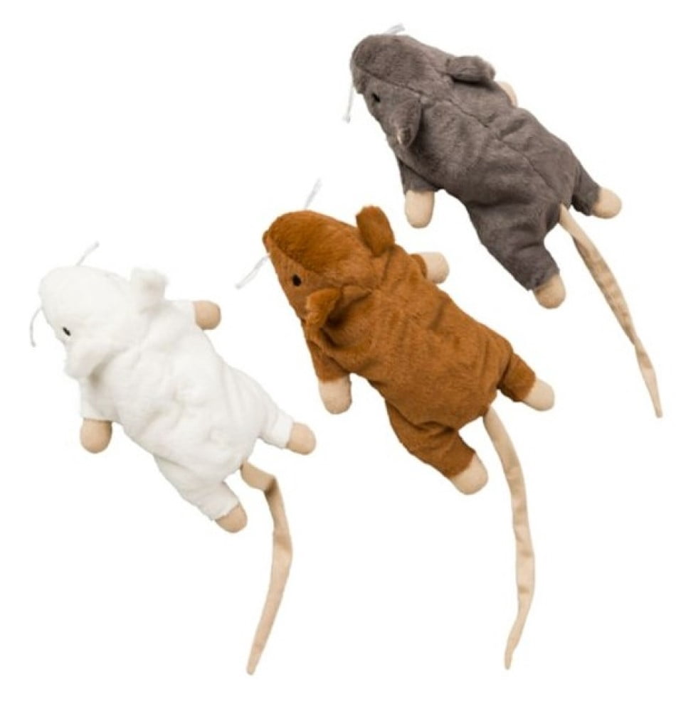 Spot 52086 Super Mouse Sam Cat Toy with Catnip 11 in. Assorted ...