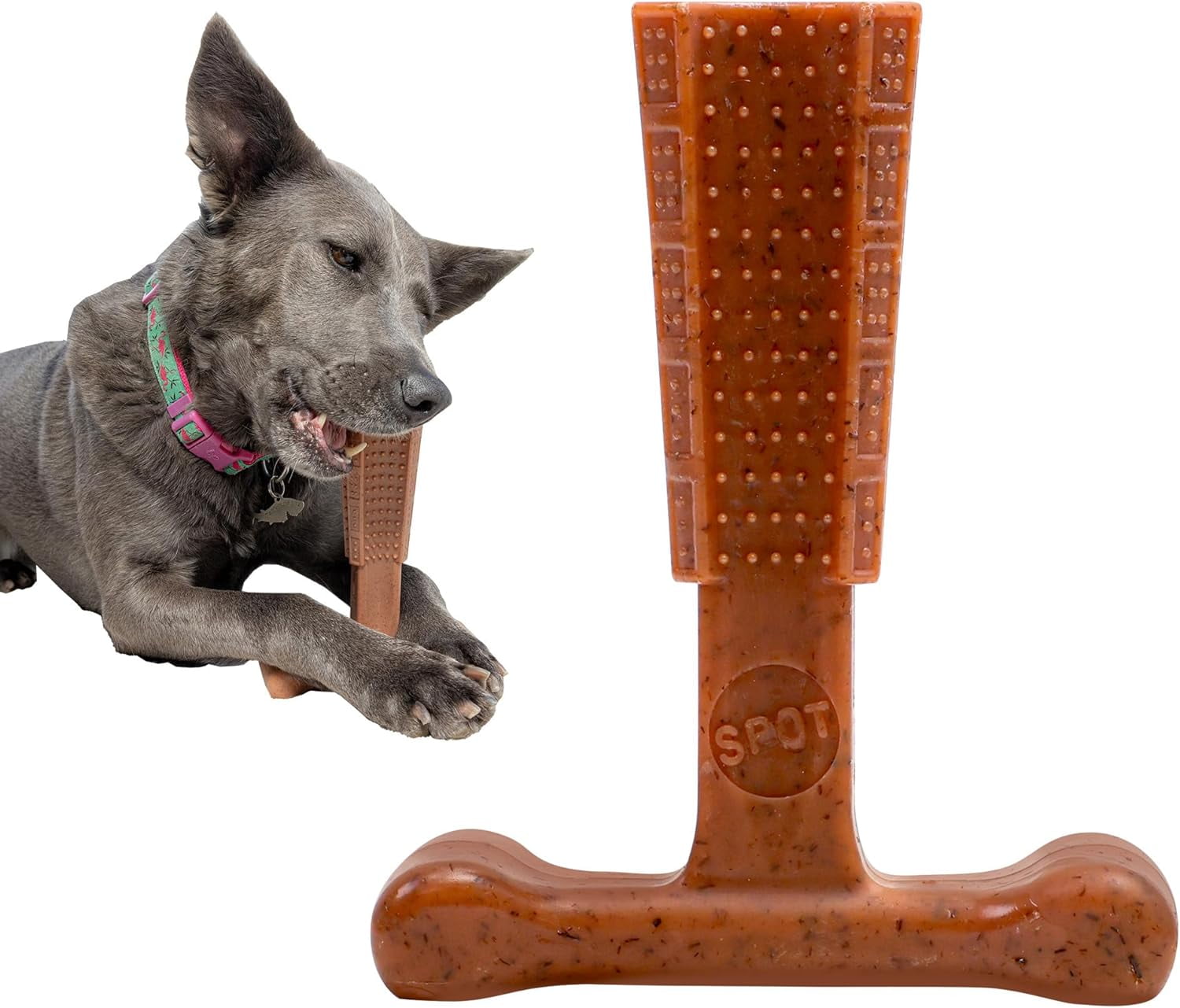 SPOT Bam-Bones Plus T-Bone Dog Chew Toy for Moderate to Aggressive ...