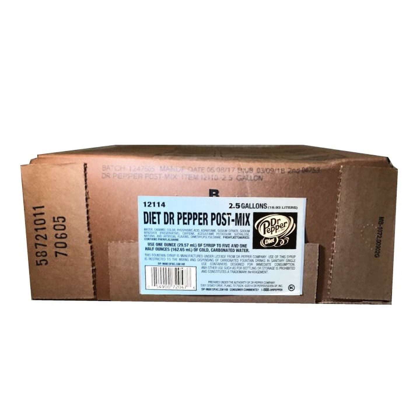 Spot Supply Co, 2.5 Gallon Diet Dr Pepper Bag-in-Box Syrup Concentrate ...