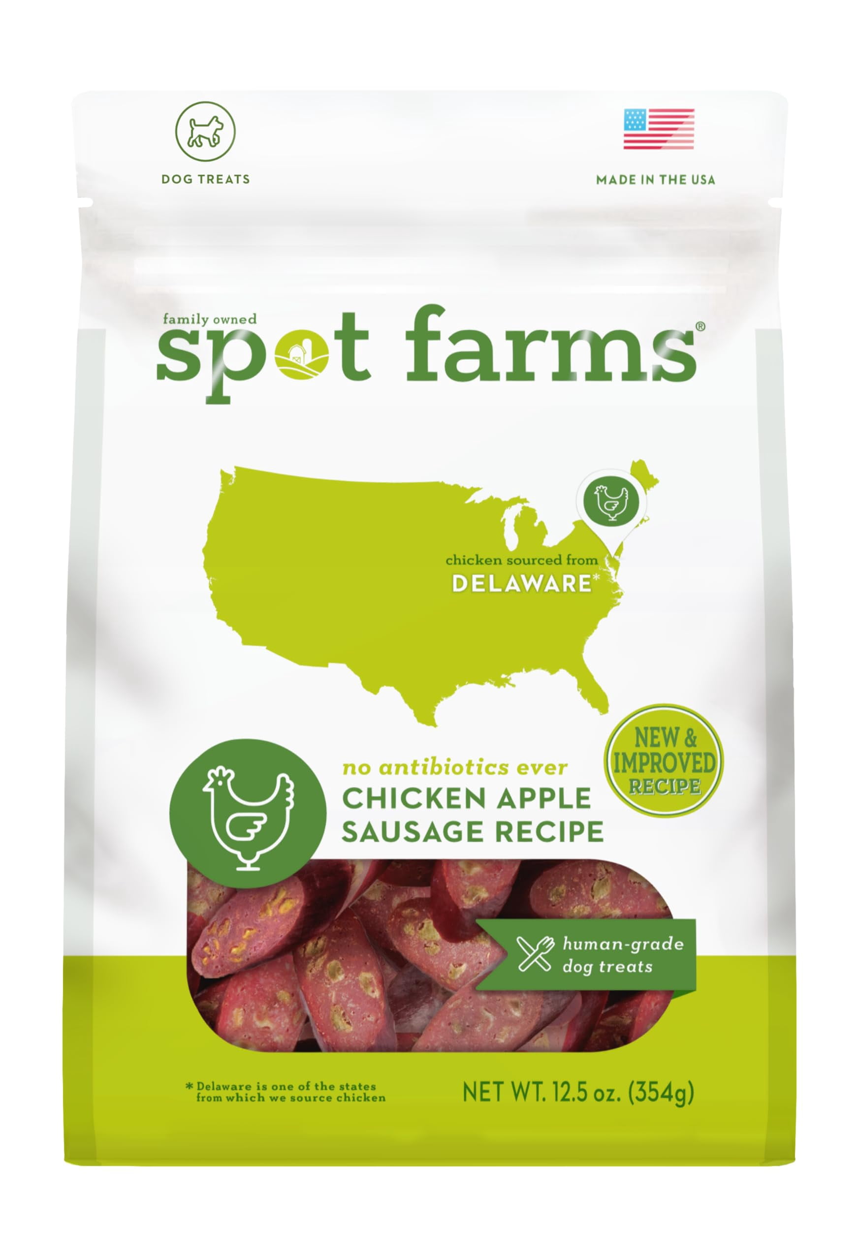 Spot Farms Chicken Apple Sausage Healthy All Natural Dog Treats Human ...