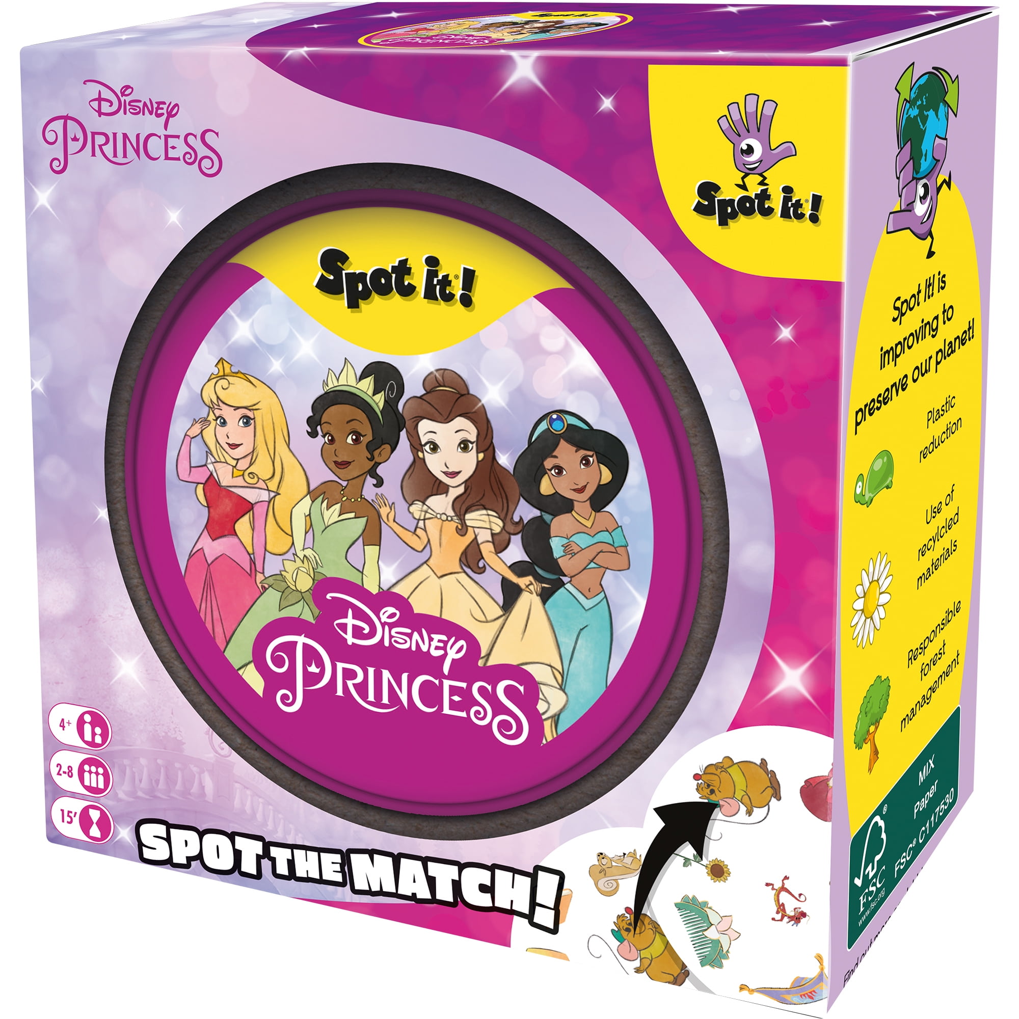 Spot It Disney Princess Card Game for Ages 4 and up, from Asmodee ...