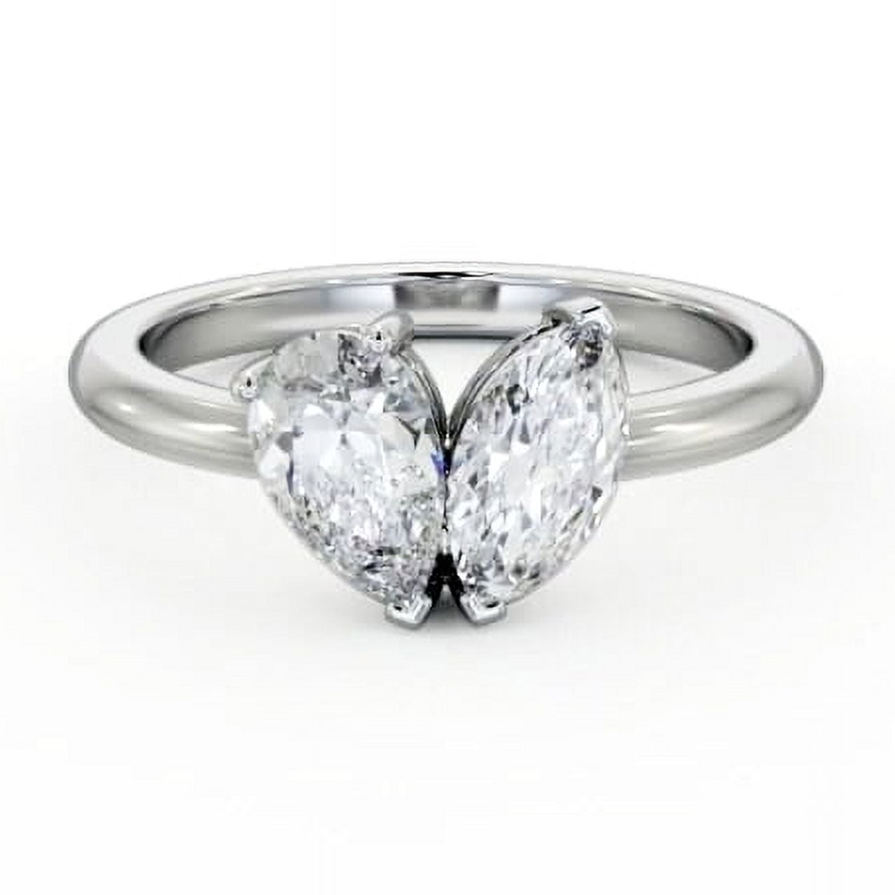 Spot Jewel 1.3 Ct Pear Cut Engagement Ring – 14K White Gold Plated ...