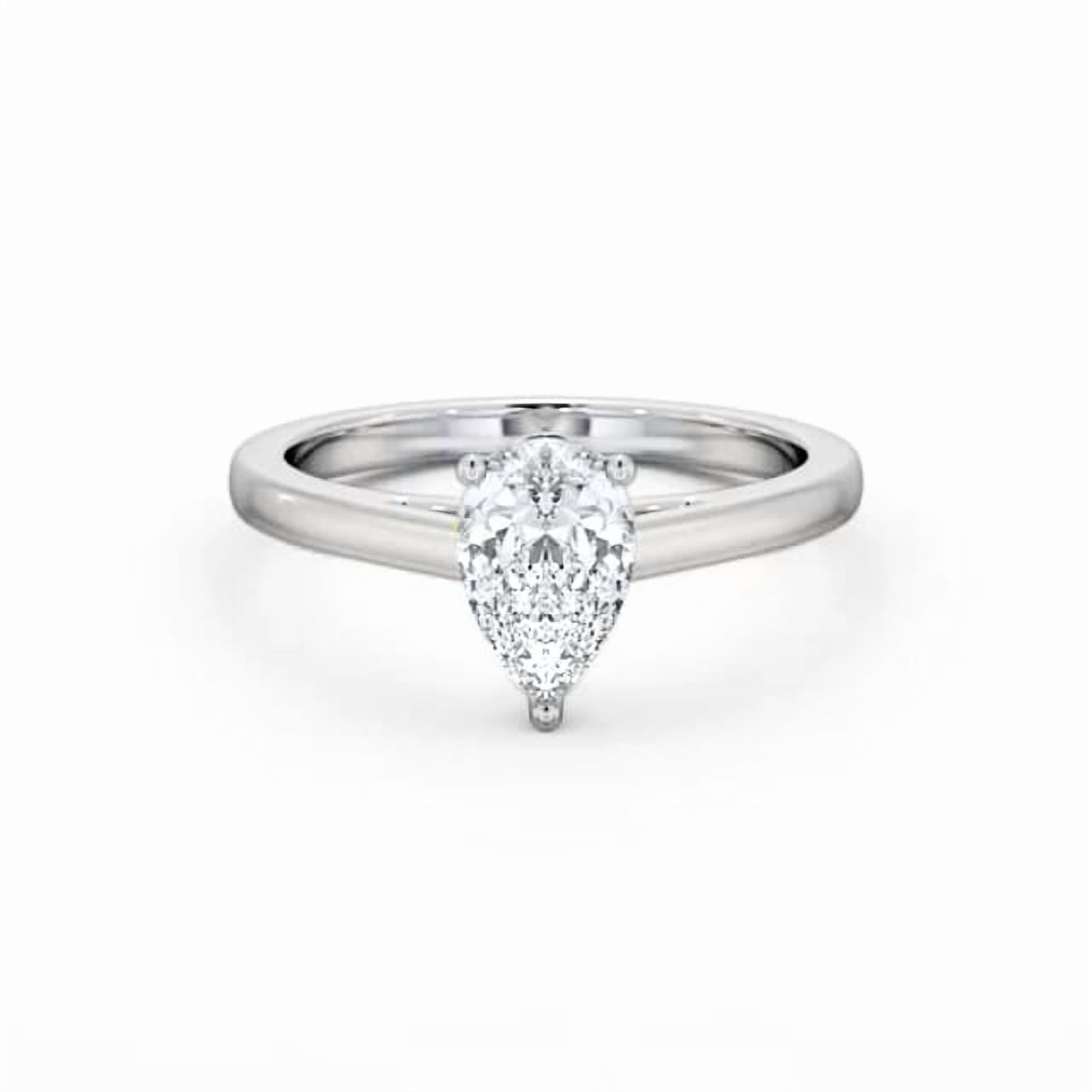 Spot Jewel 1.5 Ct Pear Cut Lab Created Diamond Ring – 14K White Gold ...