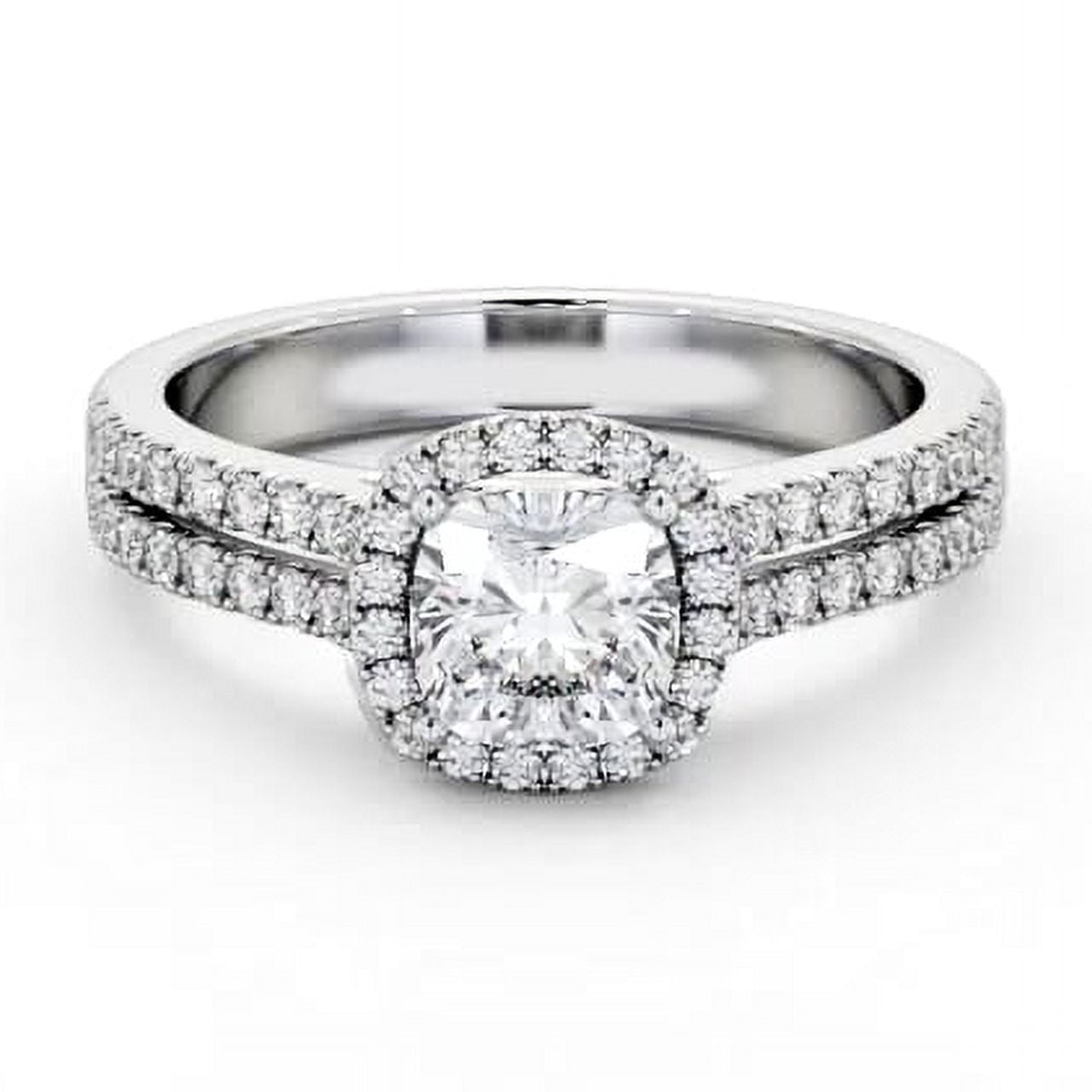 Spot Jewel 1.7 Ct Cushion Cut Diamond Engagement Ring – Lab Created Gem ...